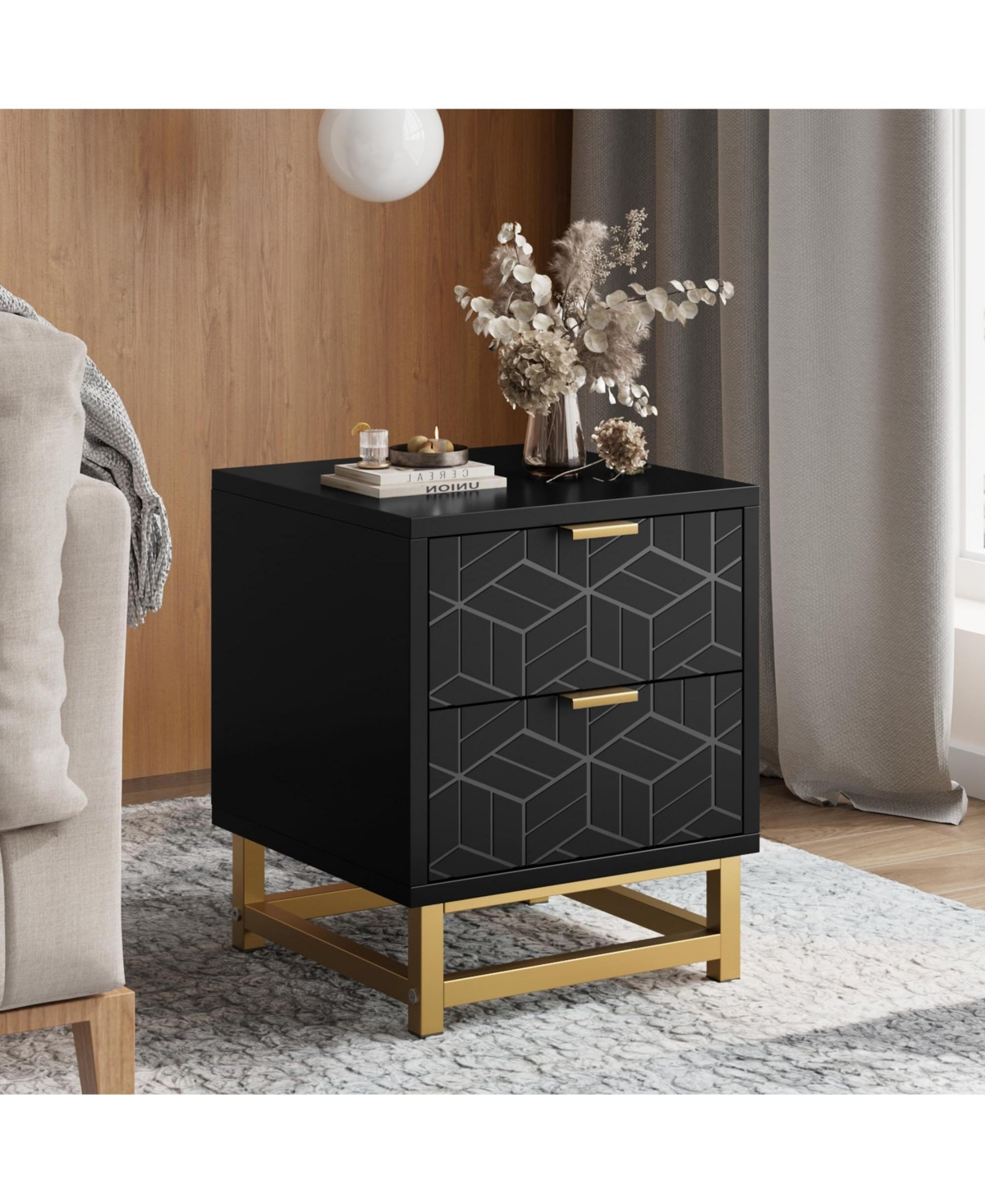 Click here for gaomon Black Dresser  Small 2 Drawer Dresser for B... prices