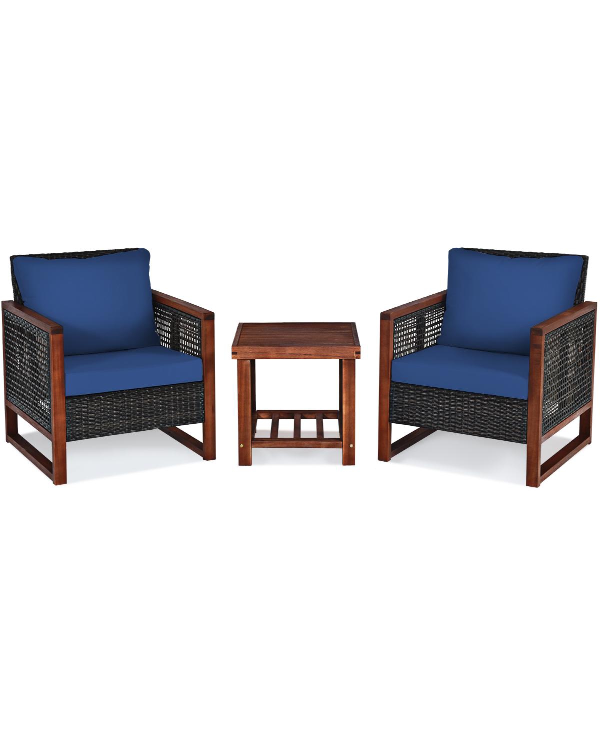 Click here for Sugift 3 Pieces Patio Wicker Furniture Set with Ac... prices