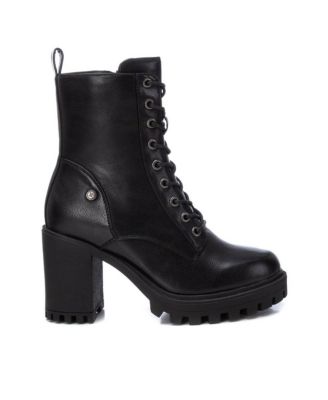 XTI Women's Casual Heeled Combat Booties By - Macy's