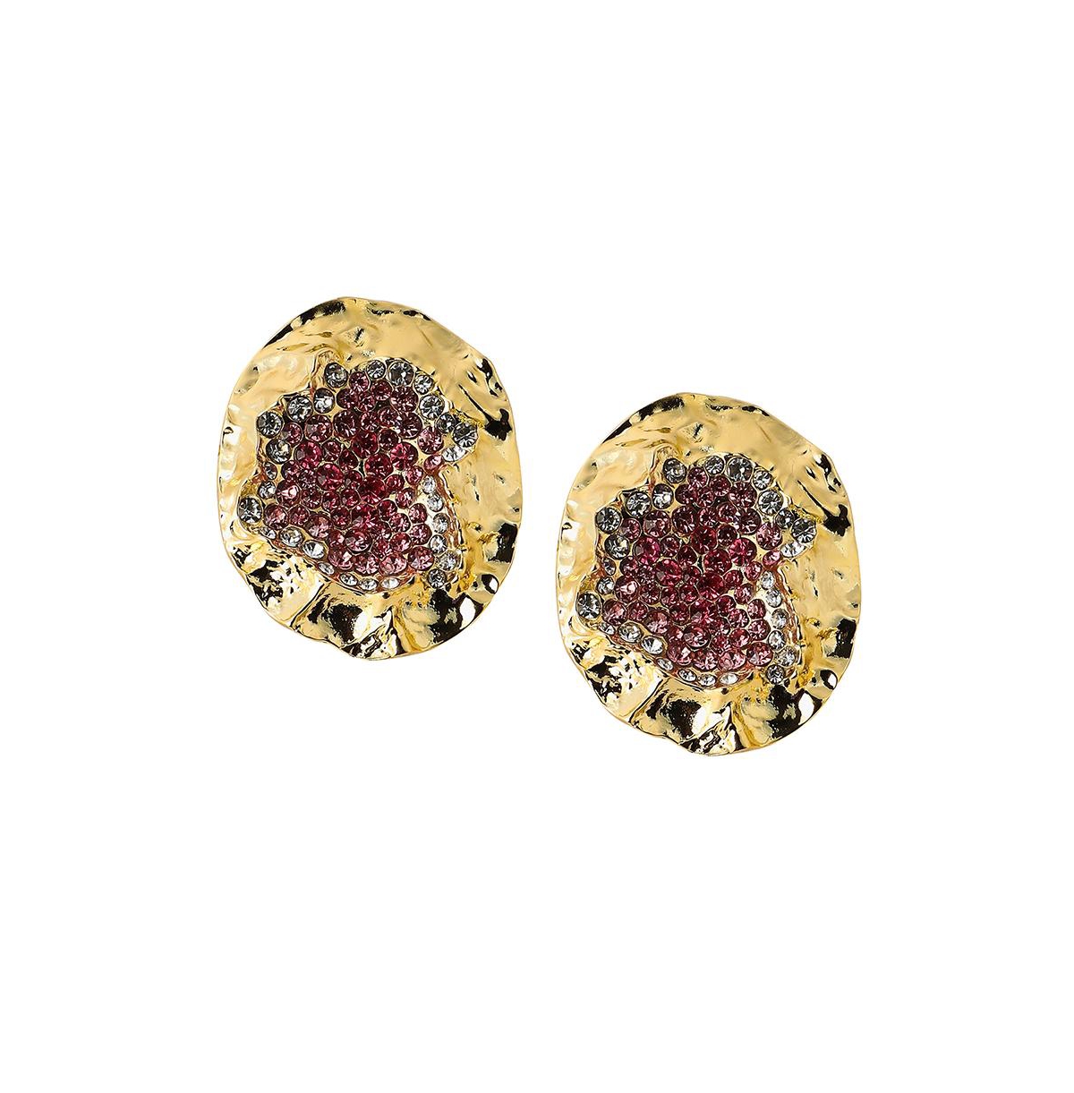 Click here for Sohi Womens The Lilypad Drop Earrings - Pink prices
