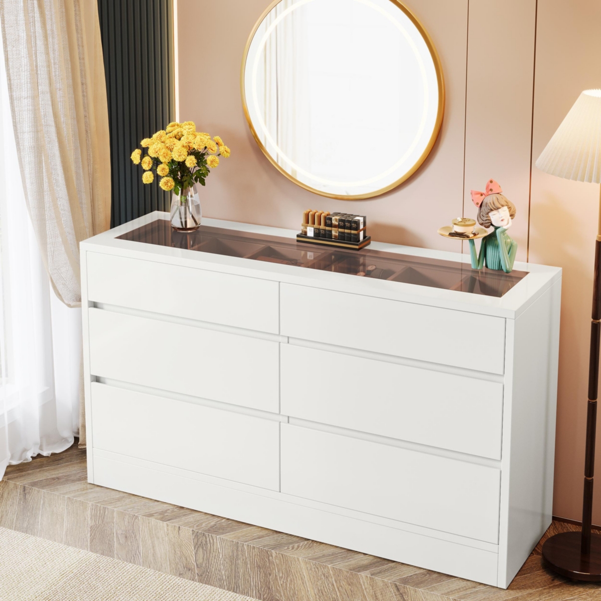 Click here for Tribesigns 6 Drawer Dresser with Jewelry Display S... prices