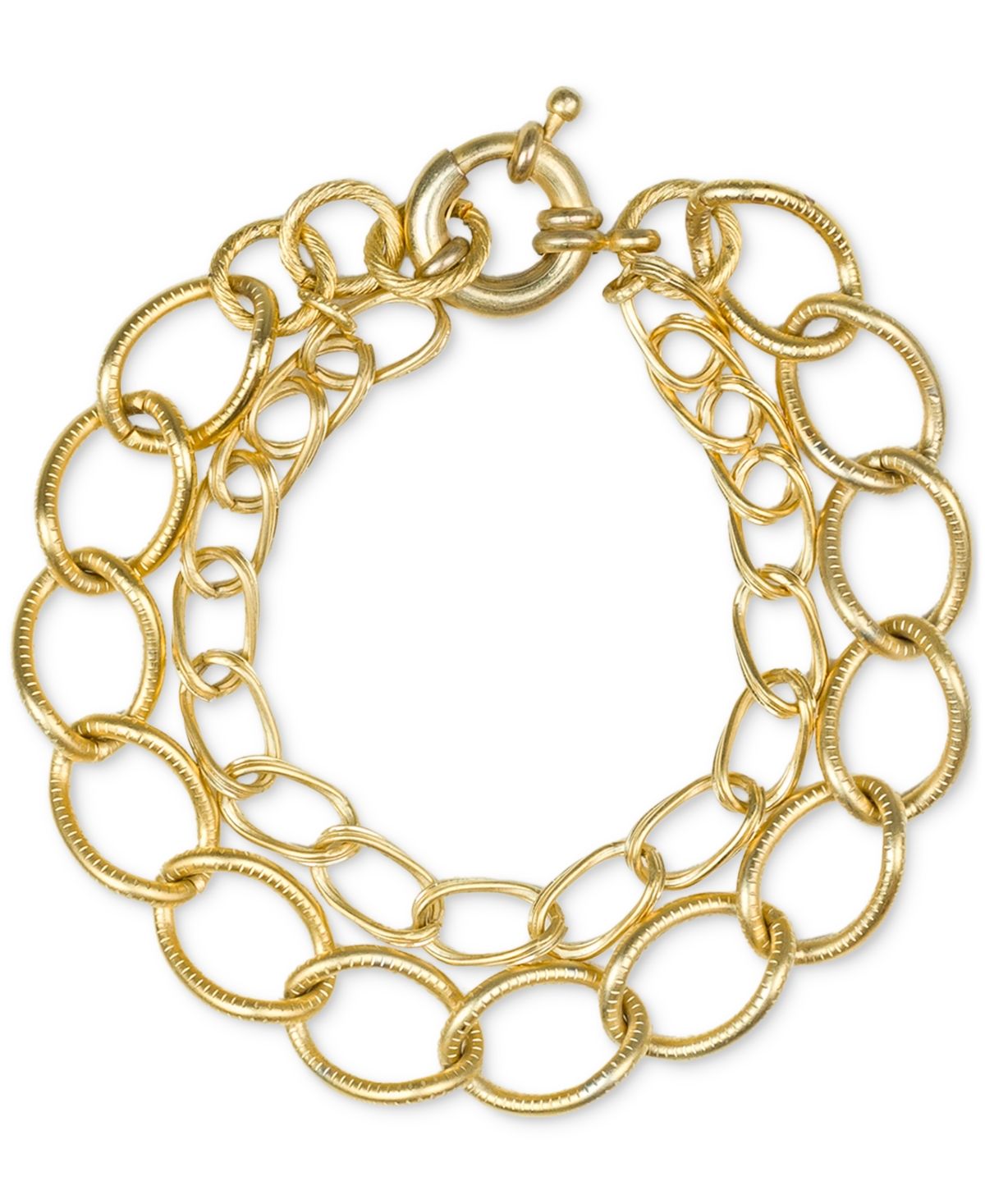 Click here for Patricia Nash Gold-Tone Double Chain Link Bracelet... prices