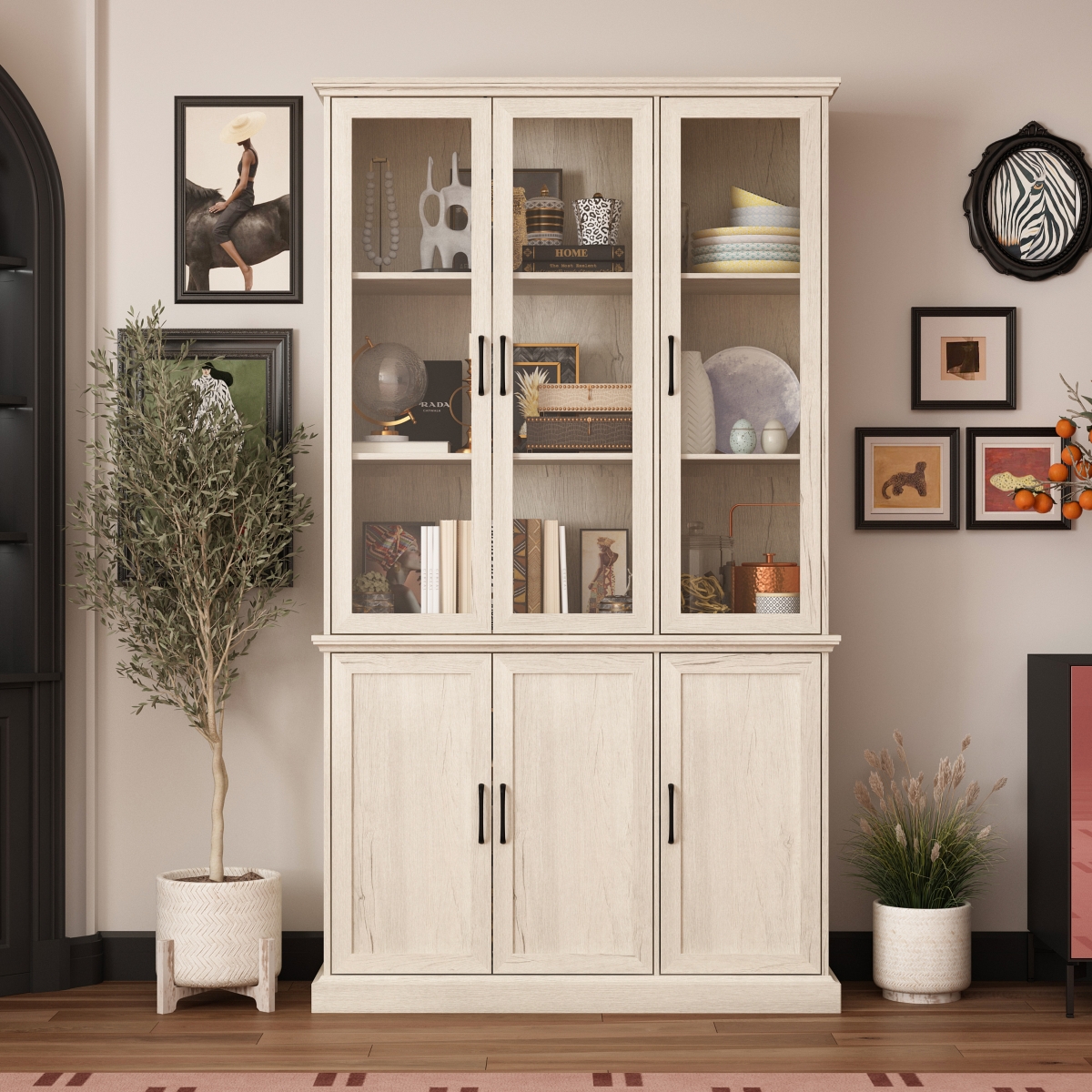 Click here for Famapy 5-Shelf Brown Wood Standard Bookcase With 3... prices