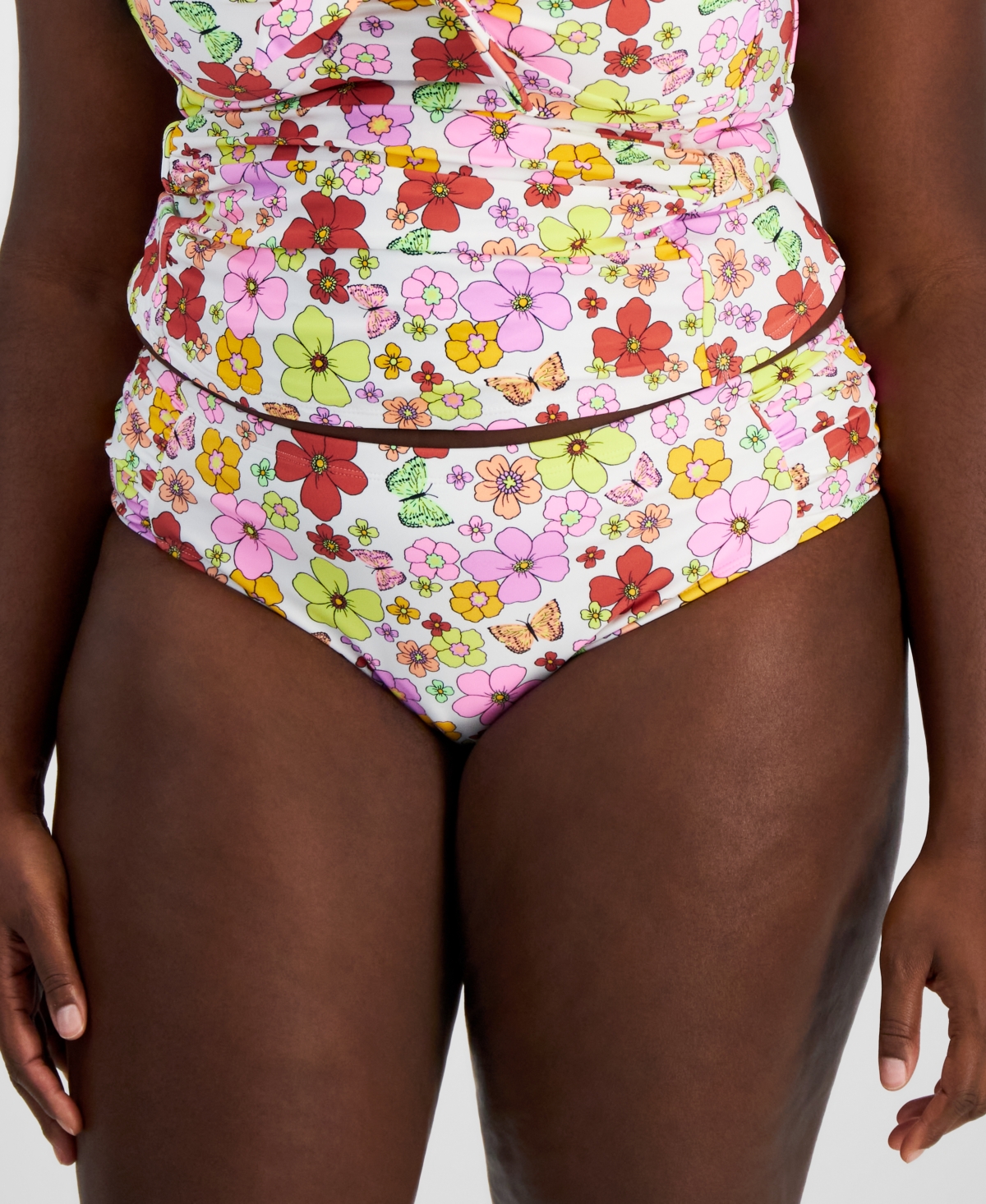 Click here for Salt + Cove Plus Size Floral-Print Swim Bottoms  C... prices