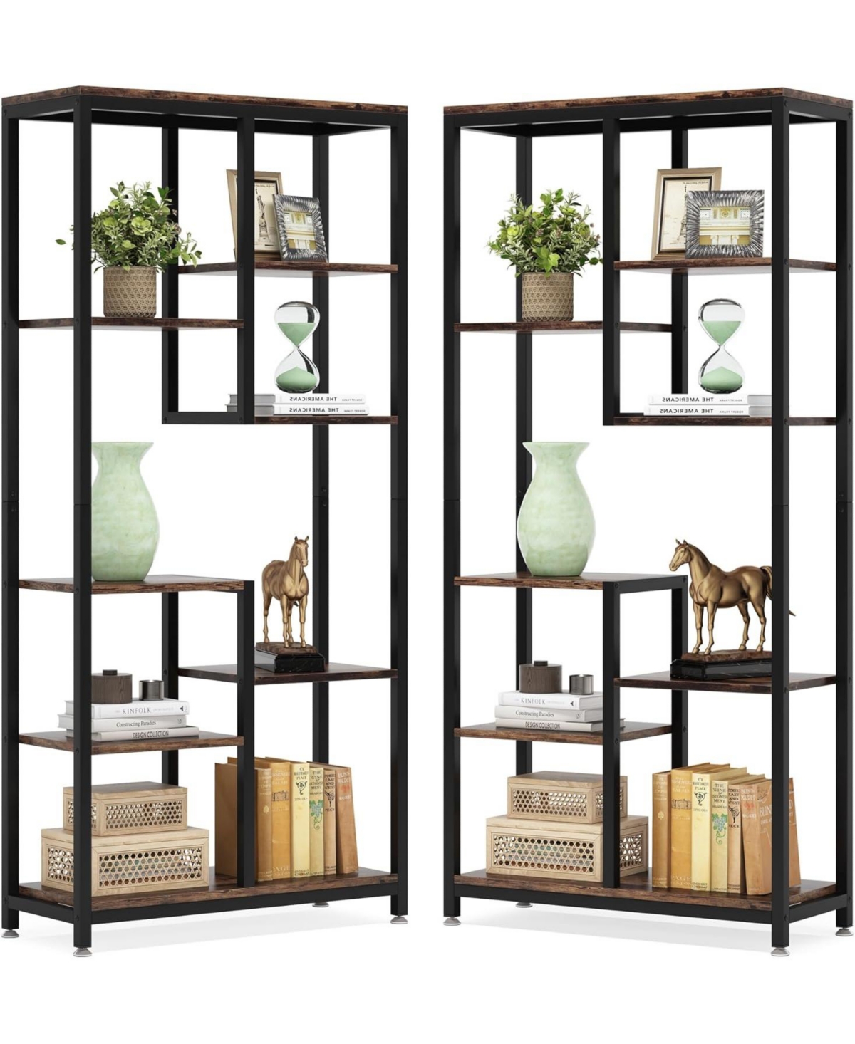 Click here for Tribesigns Industrial 8-Shelf Open Bookcase Storag... prices