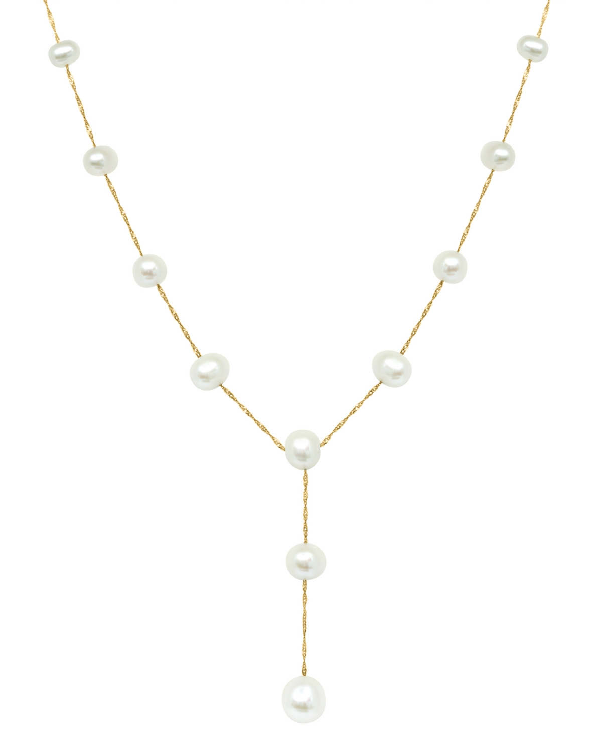 Click here for Effy Cultured Freshwater Pearl (5 - 9-1/2mm) 18 La... prices