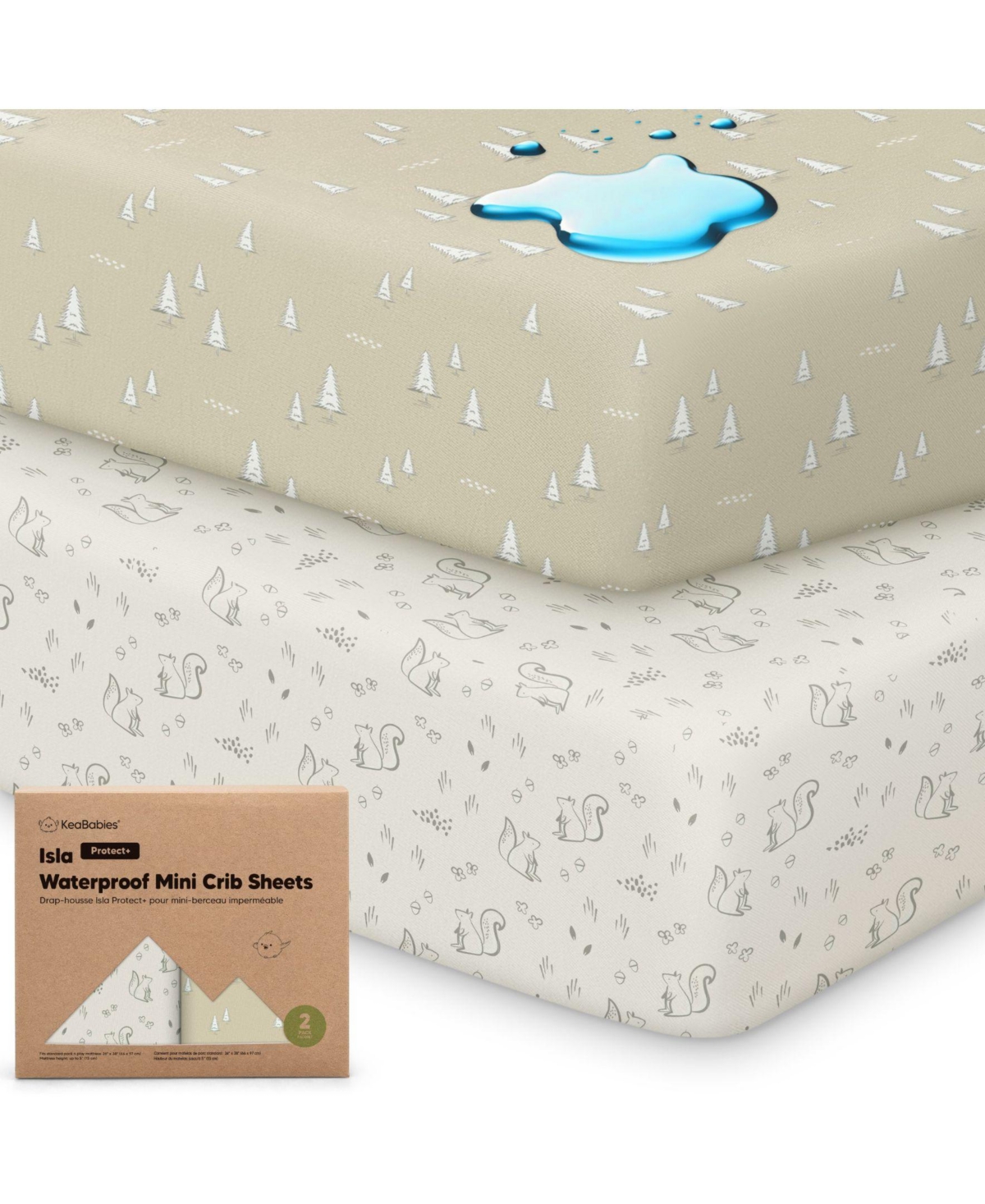 Click here for KeaBabies 2pk Isla Waterproof Mini Crib Sheets for... prices