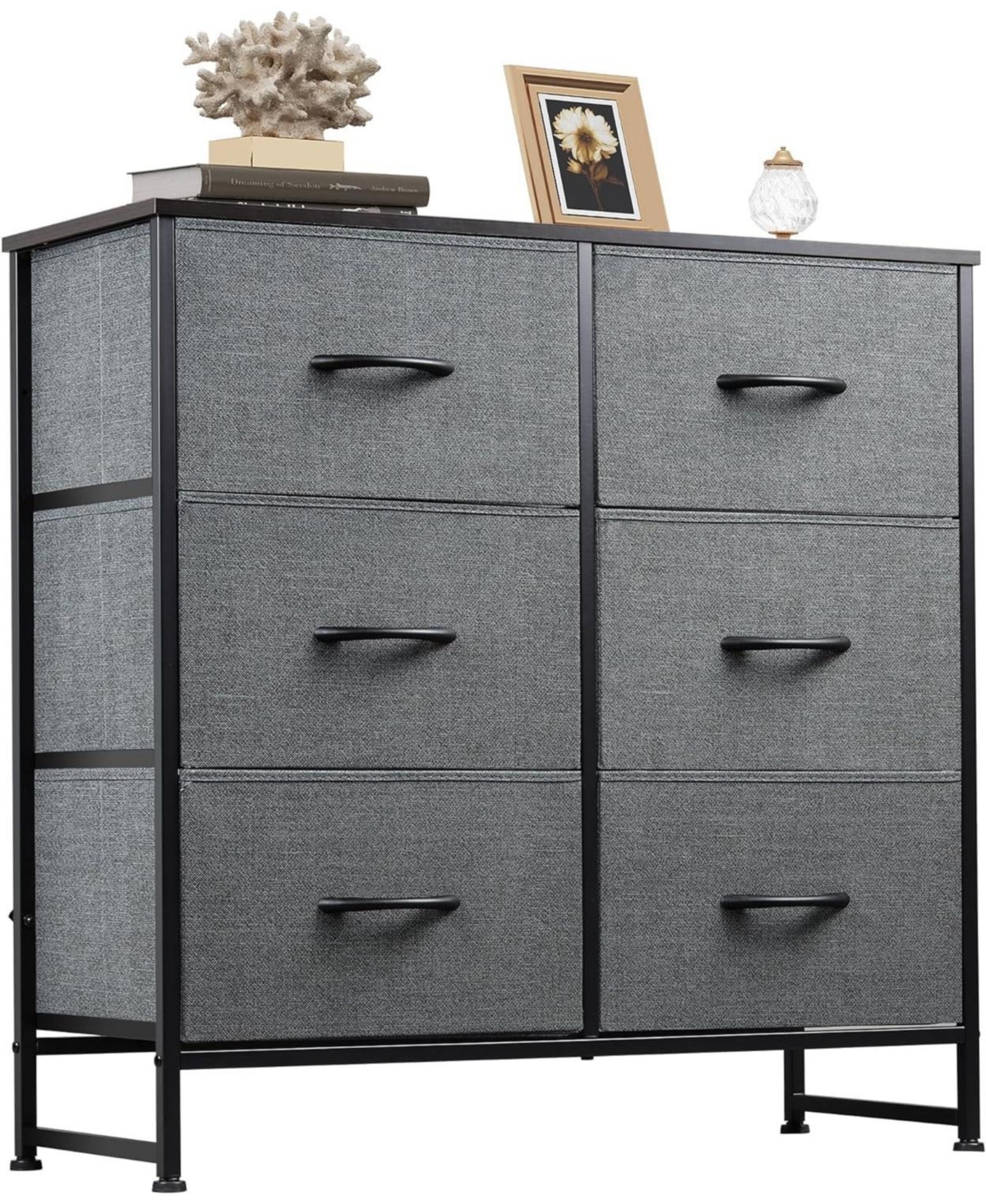 Click here for Wlive Fabric Dresser for Bedroom 6 Drawer Double D... prices