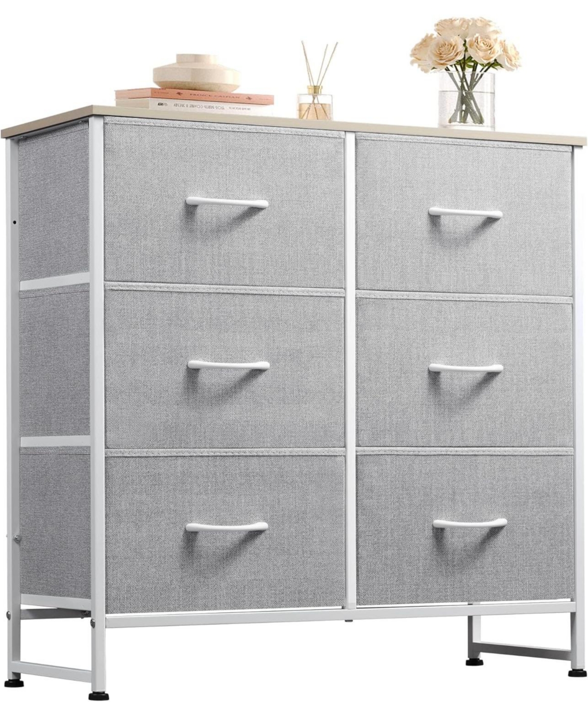 Click here for Wlive Fabric Dresser for Bedroom 6 Drawer Double D... prices