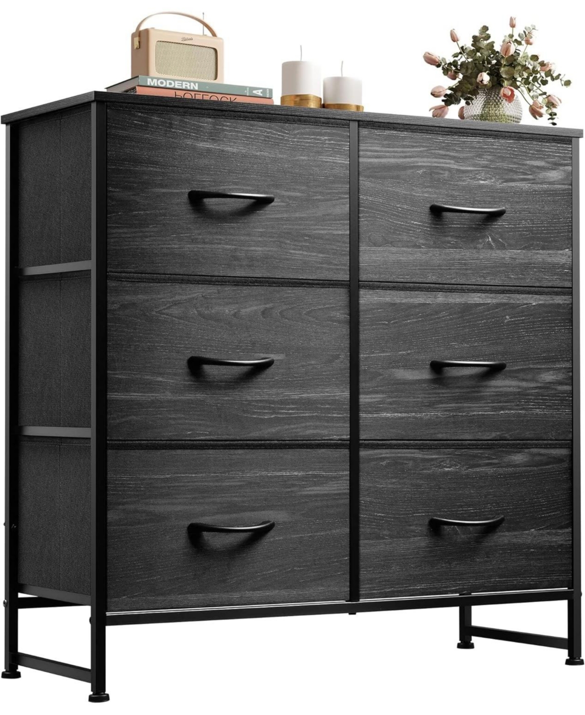 Click here for Wlive Fabric Dresser for Bedroom 6 Drawer Double D... prices