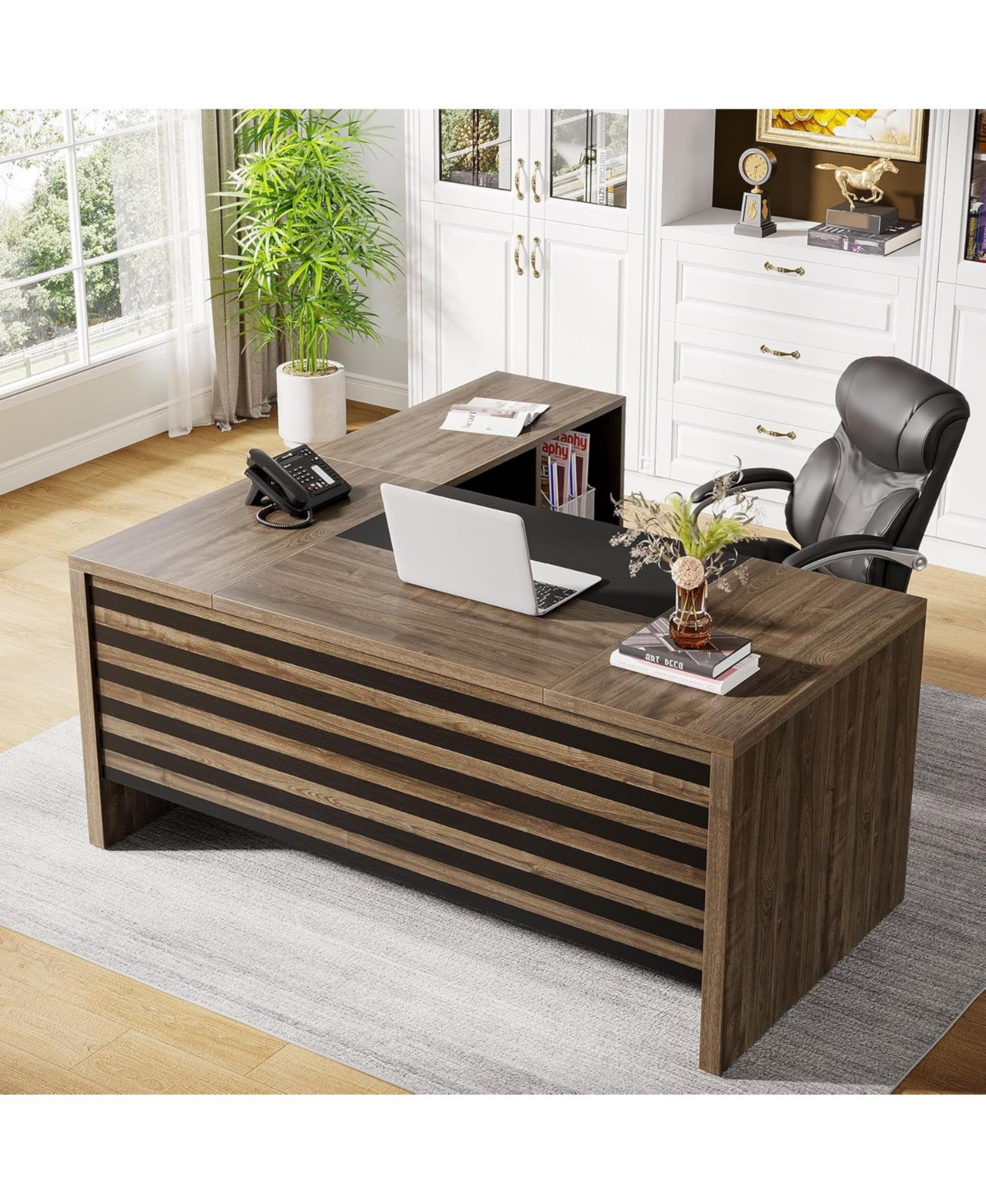 Click here for Tribesigns 62.2" Executive Desk with Mobile F... prices