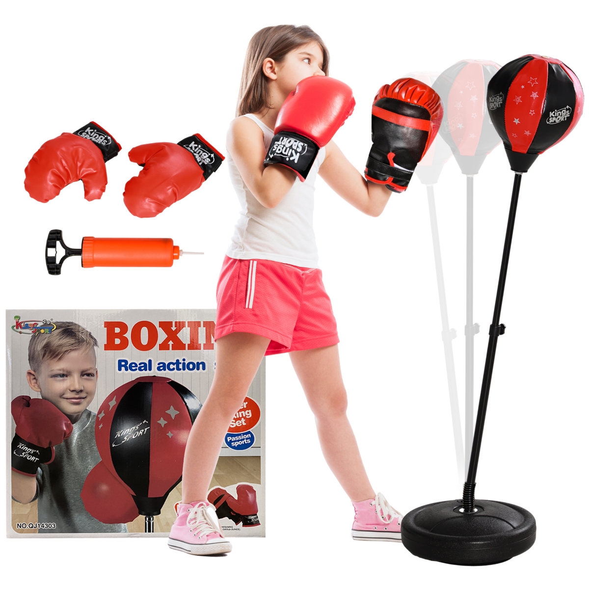 Click here for Qaba Punching Bag for Kids w/ Sd & Boxing Gloves... prices