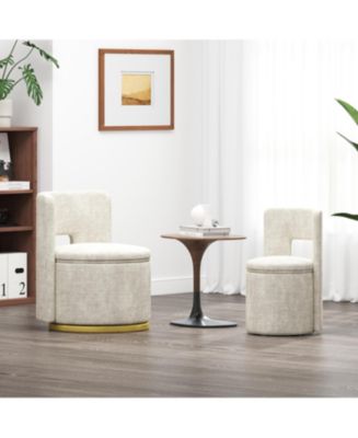 Streamdale Furniture 360° Round Swivel Chair with Storage under Seat ...