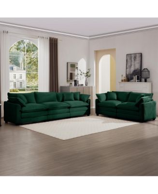 Streamdale Furniture Modern Fabric Living Room Sofa Two Piece Set, Two ...