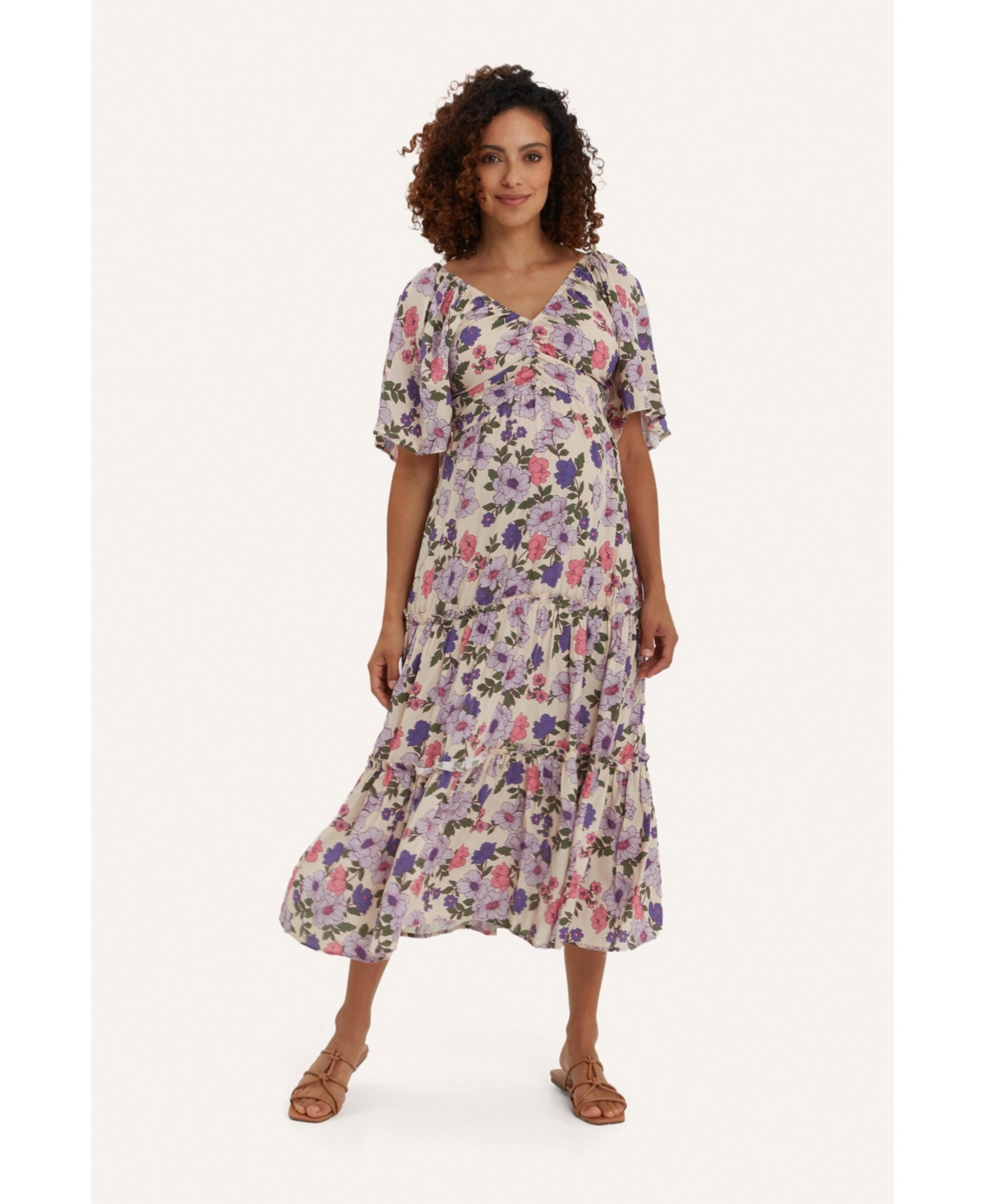 Click here for Nom Maternity Maternity Gracie Dress - Bright flor... prices