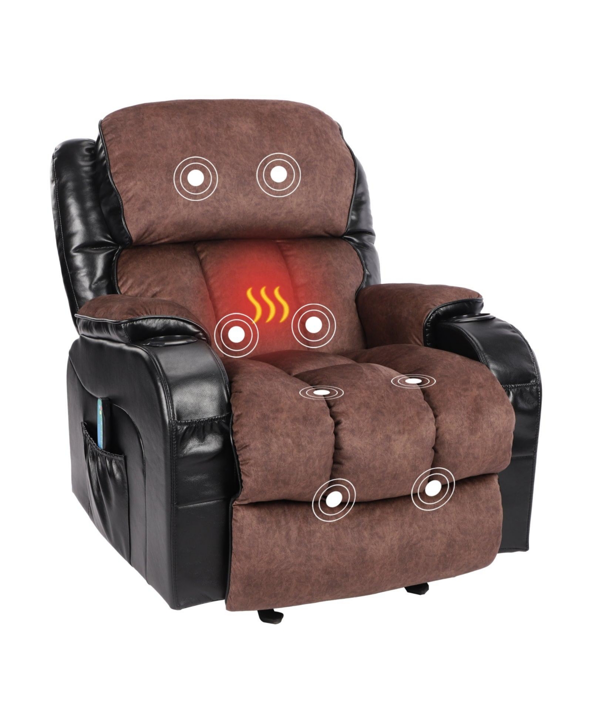 Click here for Recliner Chair for Living Room Sofa in Black Brown... prices