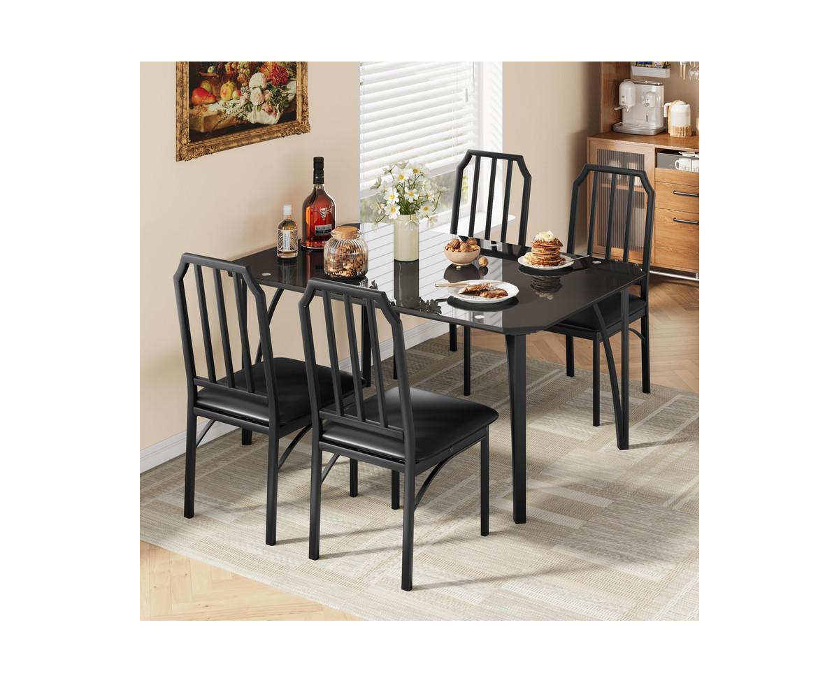 Click here for gaomon Glass Dining Table Set for 4  Kitchen Table... prices