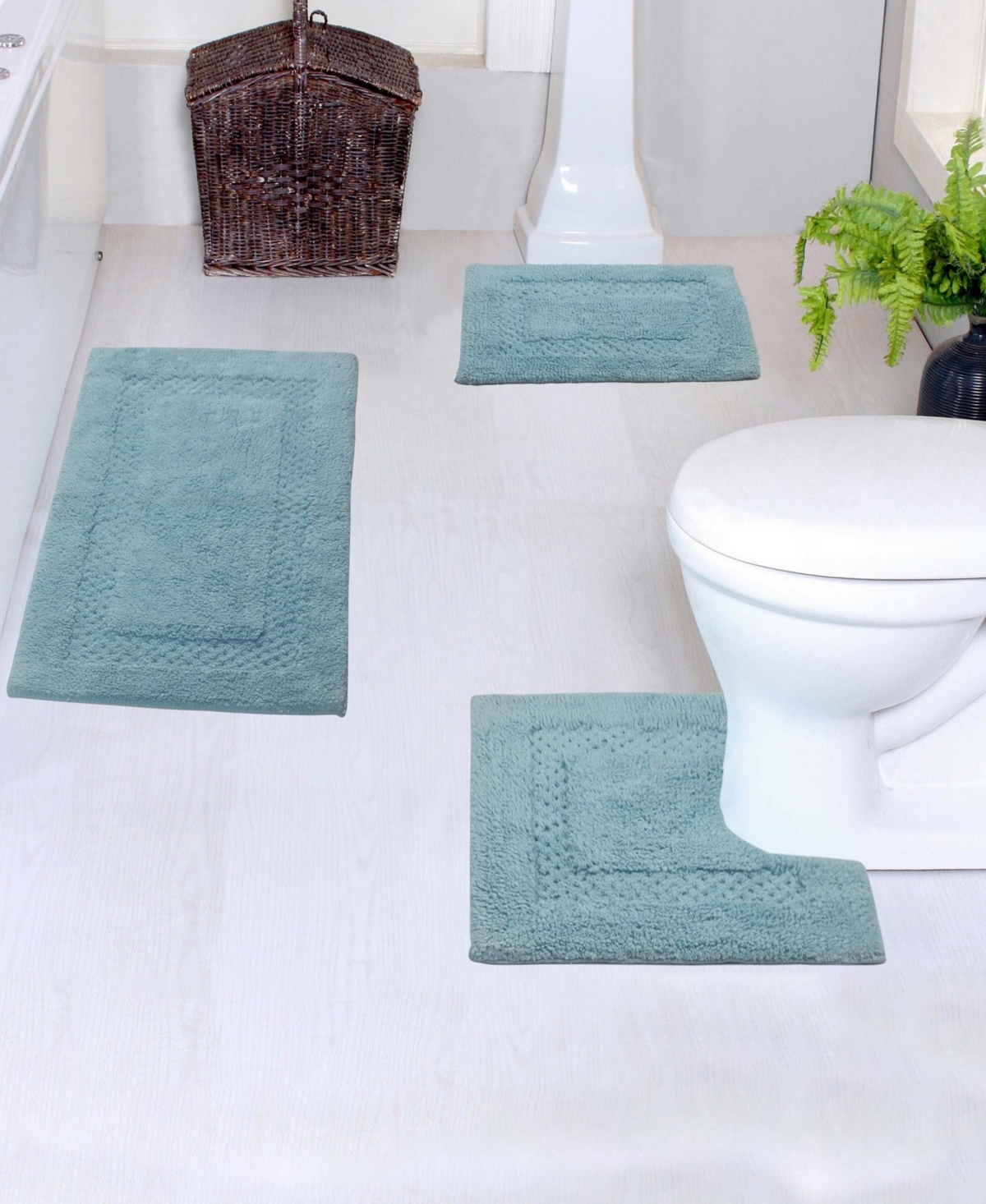 Click here for Home Weavers Classy 3-Pc. Bath Rug Set - Gray prices