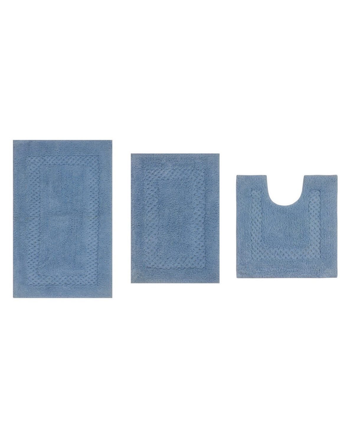 Click here for Home Weavers Classy 3-Pc. Bath Rug Set - Blue prices