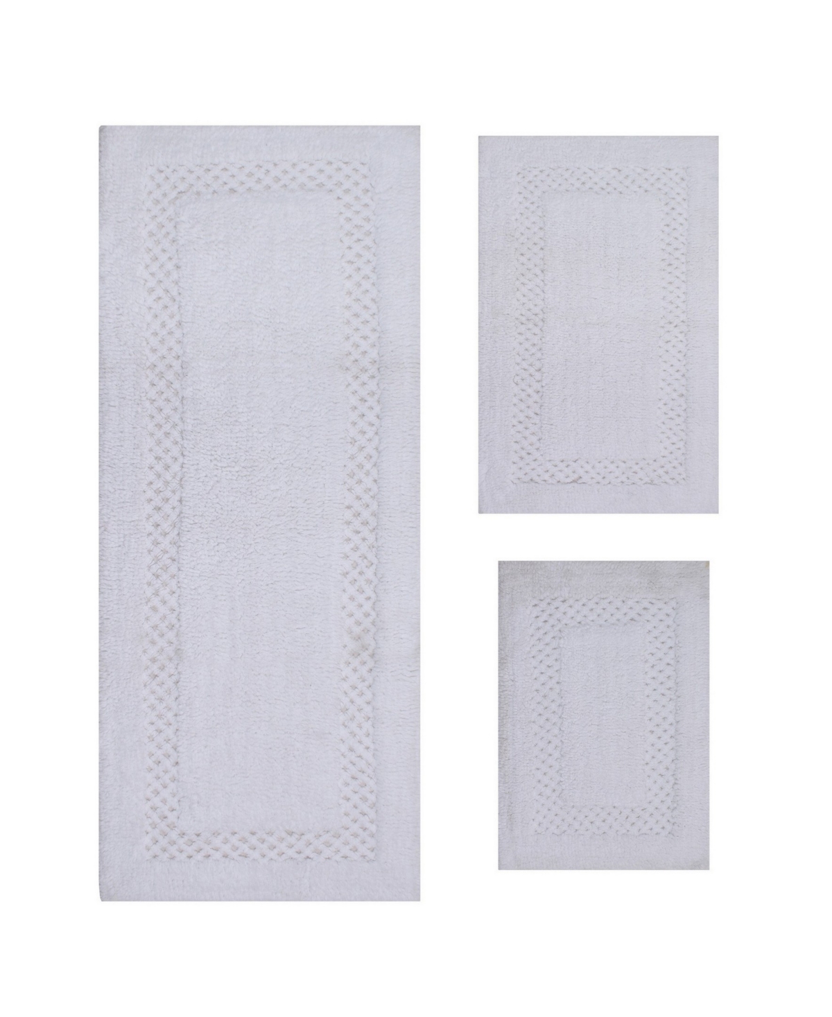 Click here for Home Weavers Classy 3-Pc. Bath Rug Set - White prices