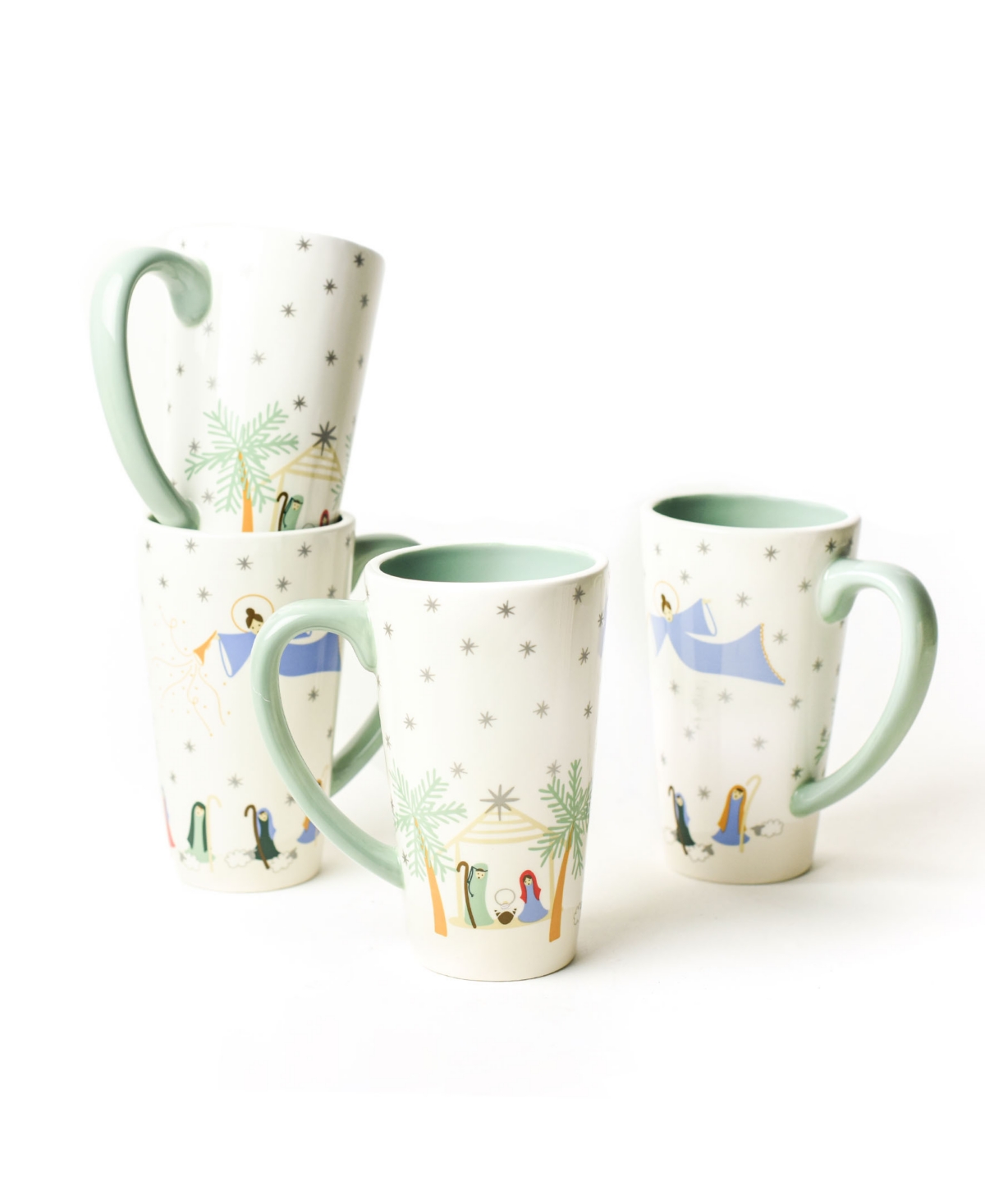 Click here for Coton Colors O Holy Night Tall Mug  Set of 4 - gre... prices