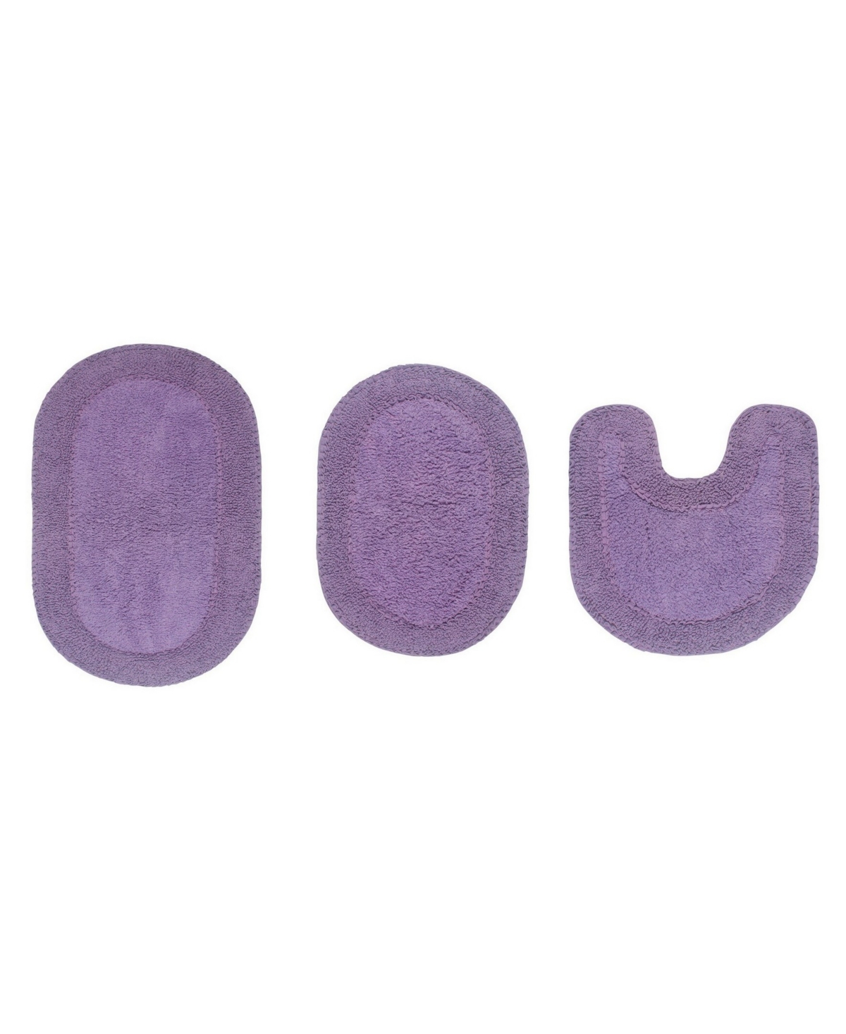 Click here for Home Weavers Double Ruffle 3-Pc. Bath Rug Set - Pu... prices