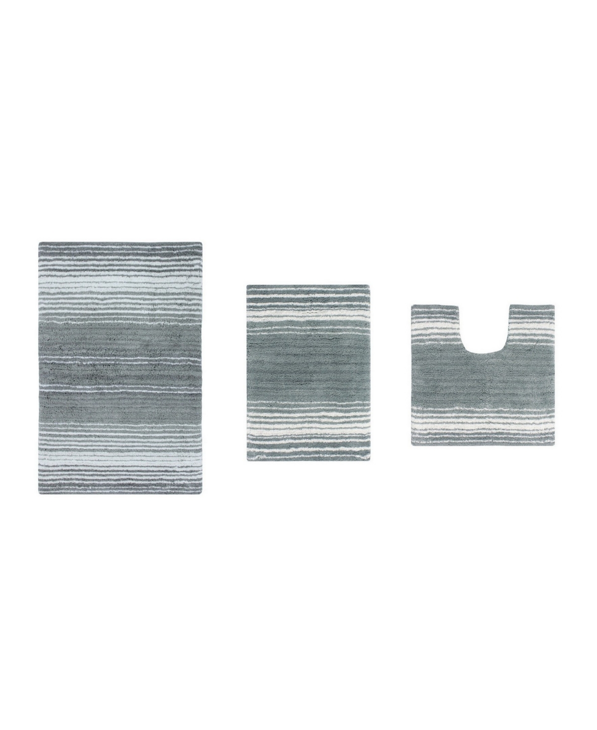 Click here for Home Weavers Gradiation 3-Pc. Bath Rug Set - Grey prices