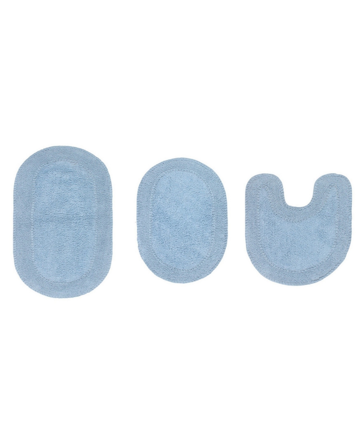 Click here for Home Weavers Double Ruffle 3-Pc. Bath Rug Set - Bl... prices