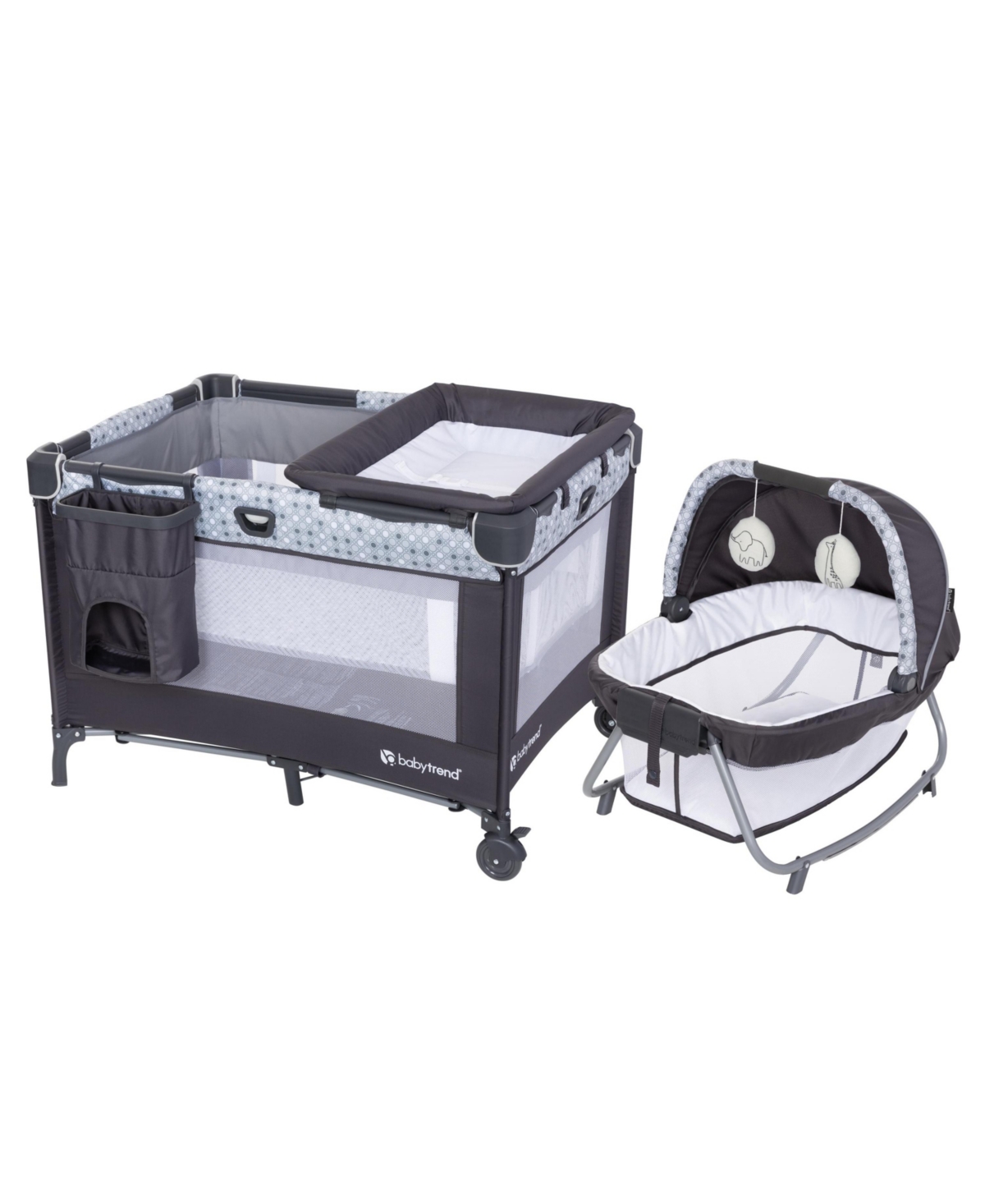 Click here for Baby Trend Nursery Den Playard with Rocking Cradle... prices