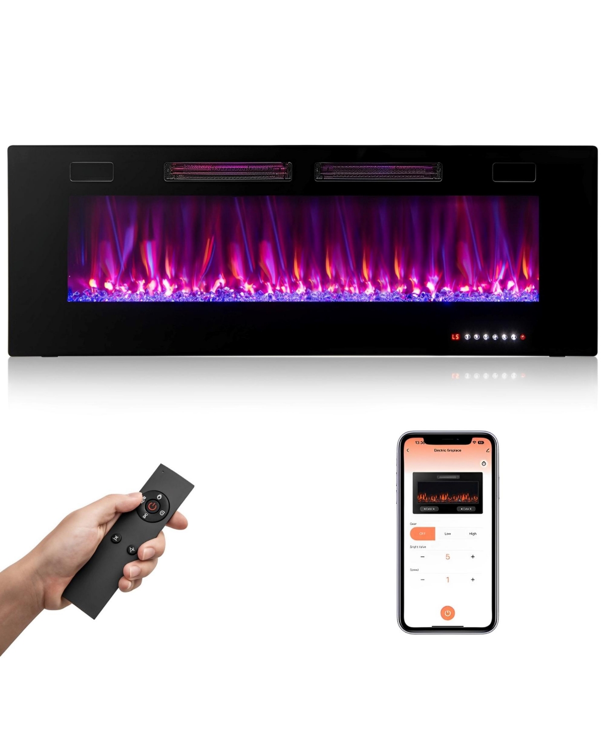 Click here for Skonyon 50 Inch Ultra-Thin Electric Fireplace with... prices