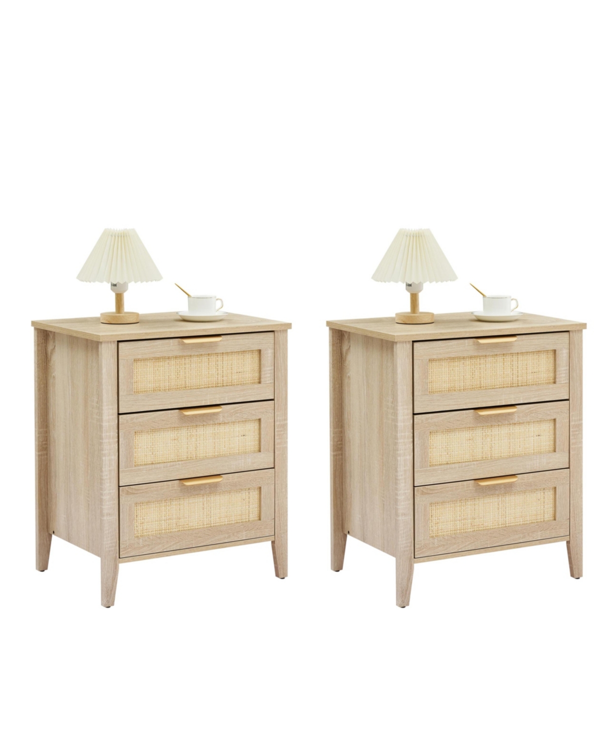 Click here for gaomon Nightstand Set of 2  Rattan End Table  Ratt... prices