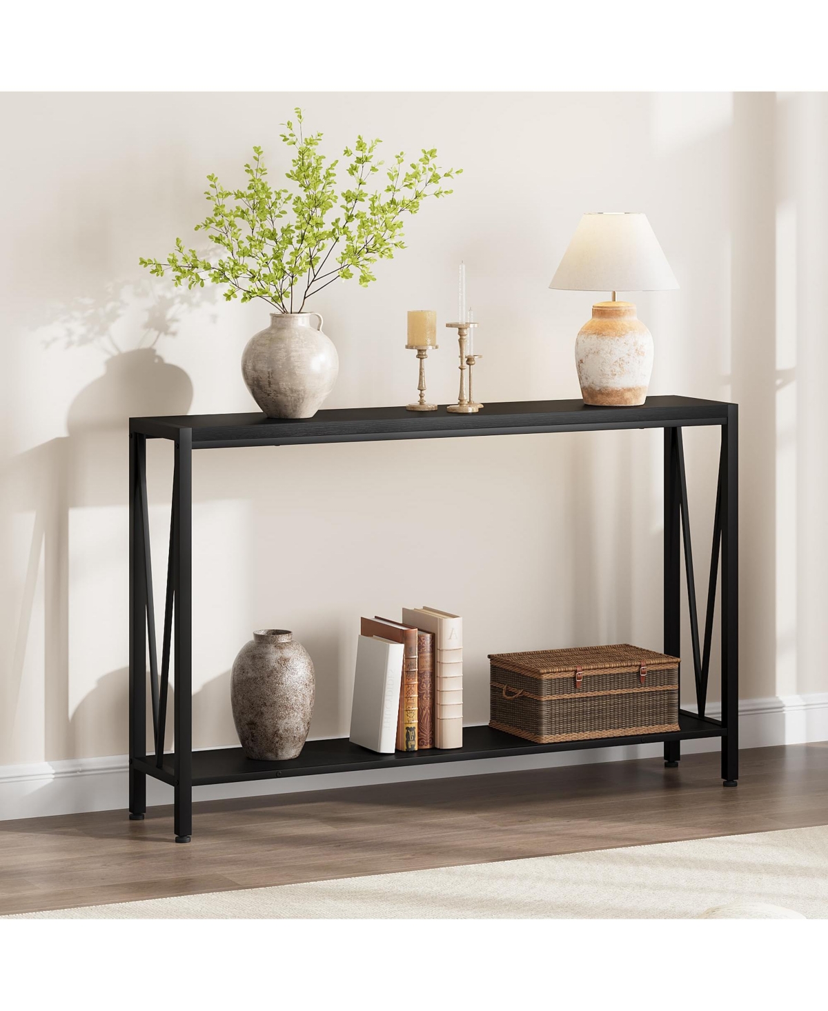 Click here for gaomon Console Table  2-Tier Entryway Table with S... prices
