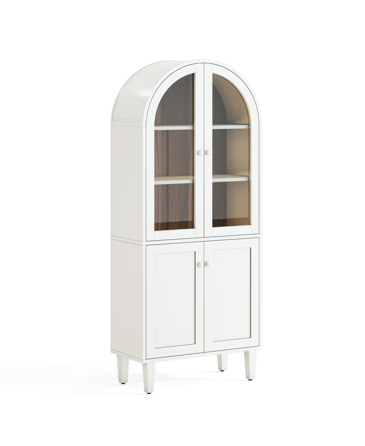 Click here for Tribesigns 68 Tall Arched Storage Cabinet  White 5... prices