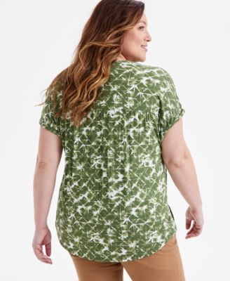 Womens Plus Size Camp Shirts - Macy's
