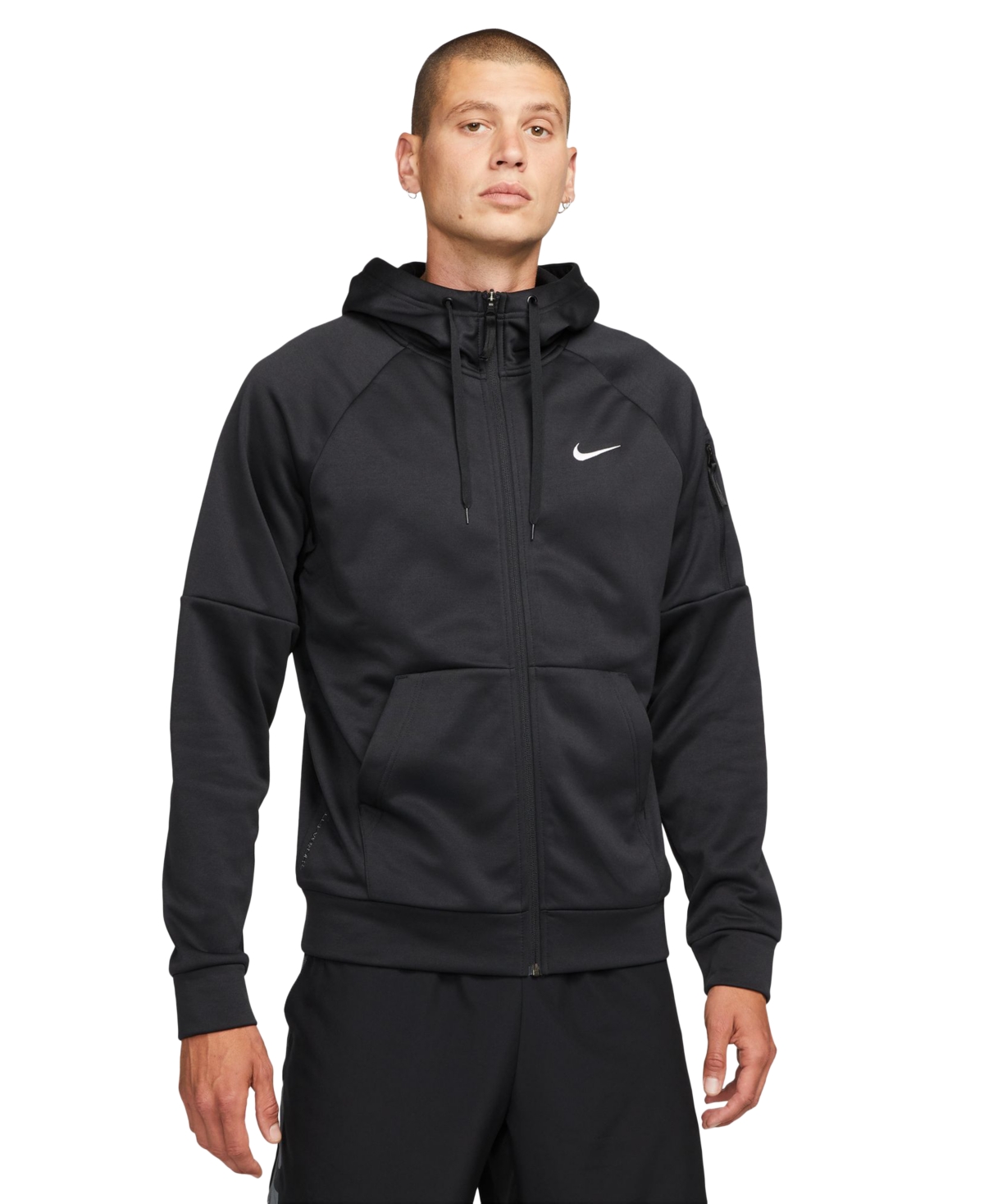 Click here for Nike Mens Therma-fit Full-Zip Logo Hoodie - Black prices