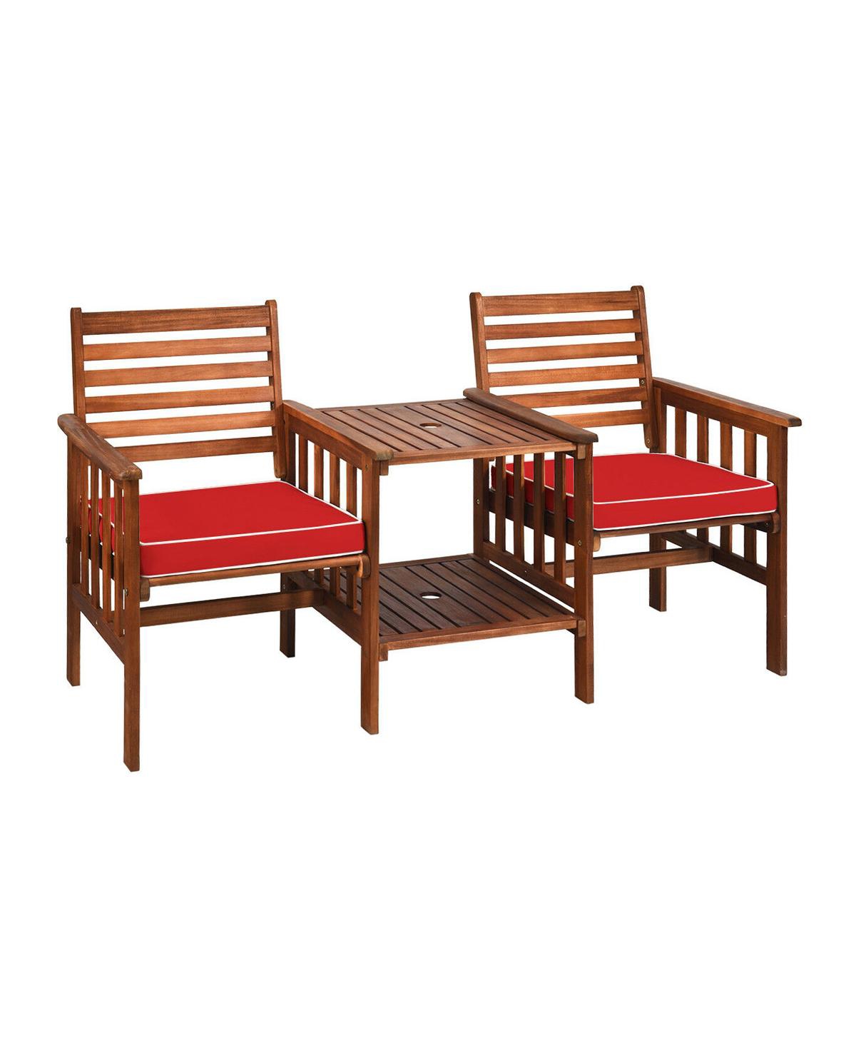 Click here for Gouun 3 pcs Outdoor Patio Table Chairs Set Acacia... prices
