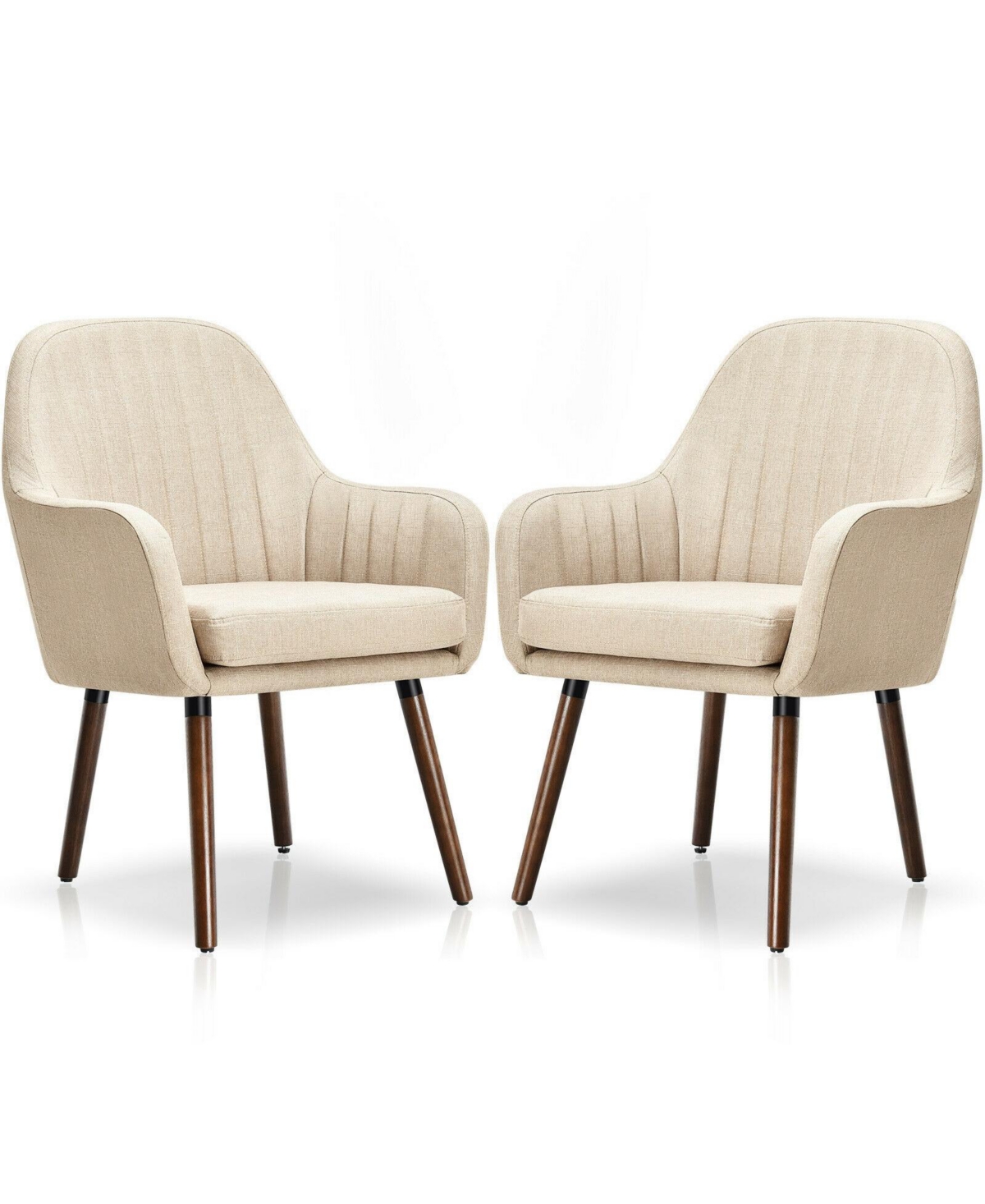 Click here for Gouun Set of 2 Fabric Upholstered Accent Chairs wi... prices