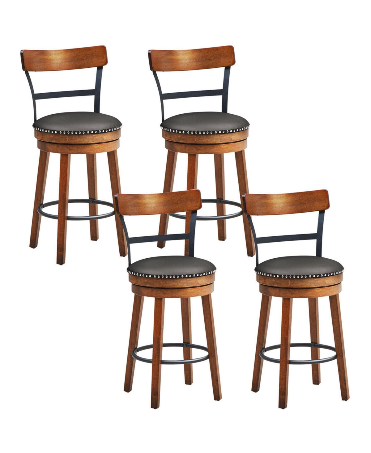 Click here for Gymax Set of 4 BarStool 25.5 Swivel Counter Height... prices