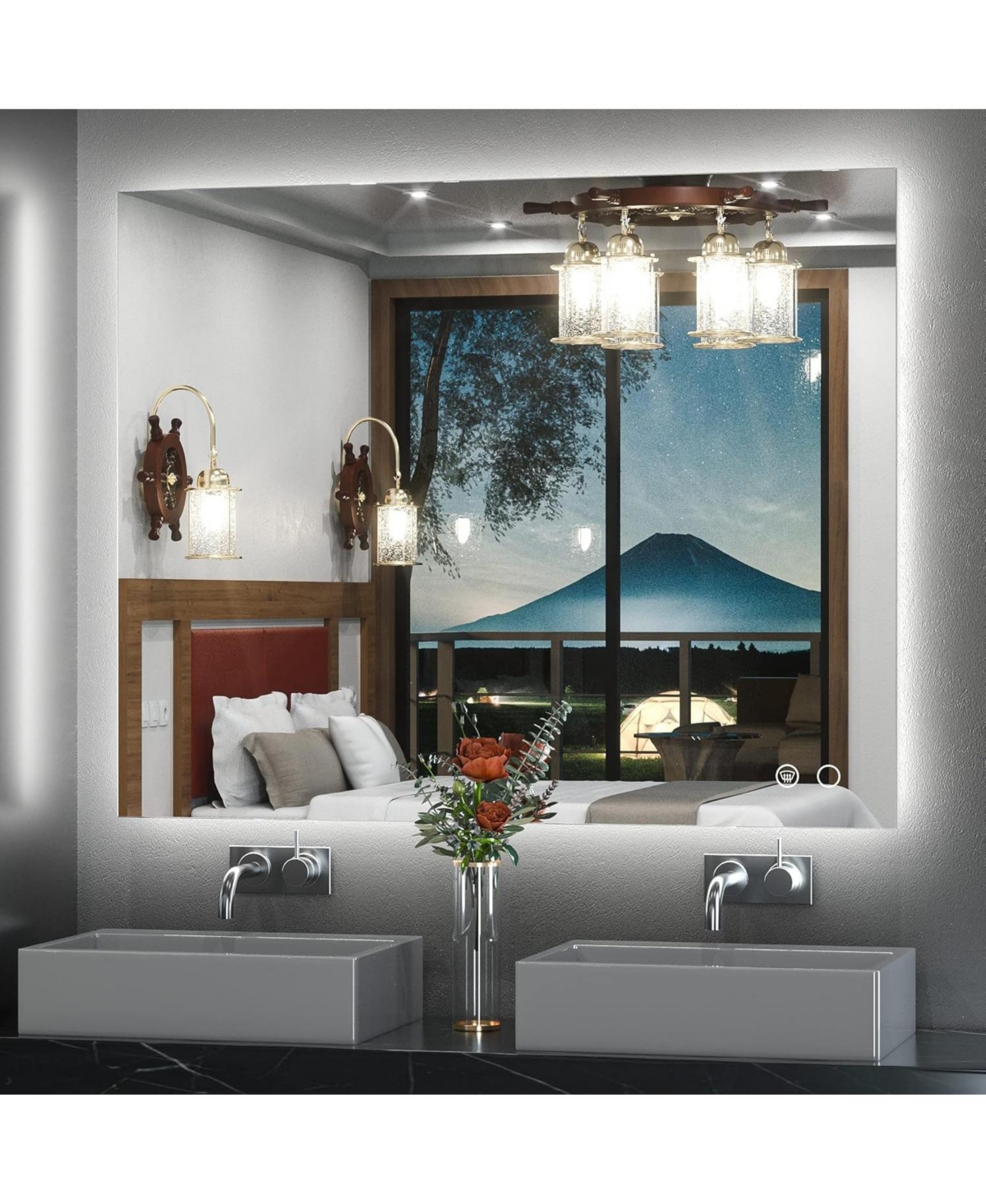 Click here for keonjinn Led Backlit Lighted Bathroom Vanity Mirro... prices