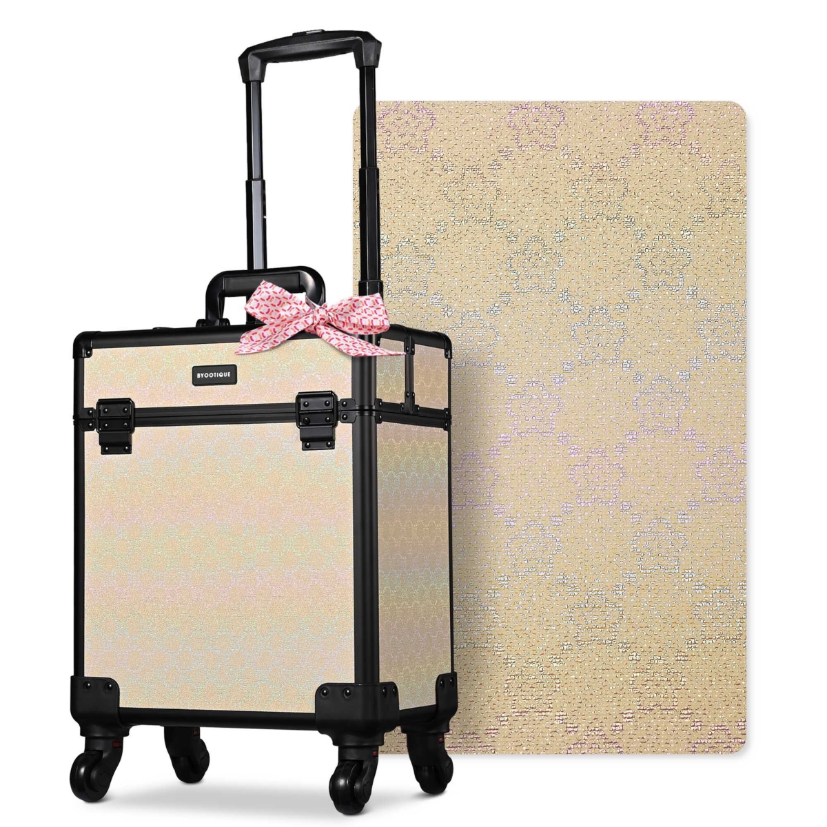 Click here for Byootique Rolling Makeup Train Case Cosmetic Troll... prices