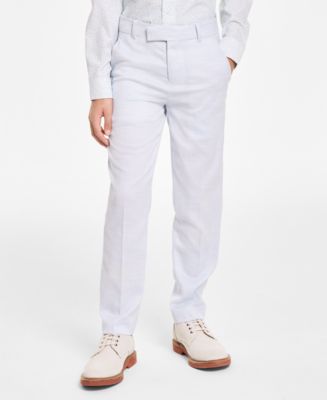 Calvin Klein Big Boys Slim Fit Stretch Ocean Sharkskin Pants - Macy's