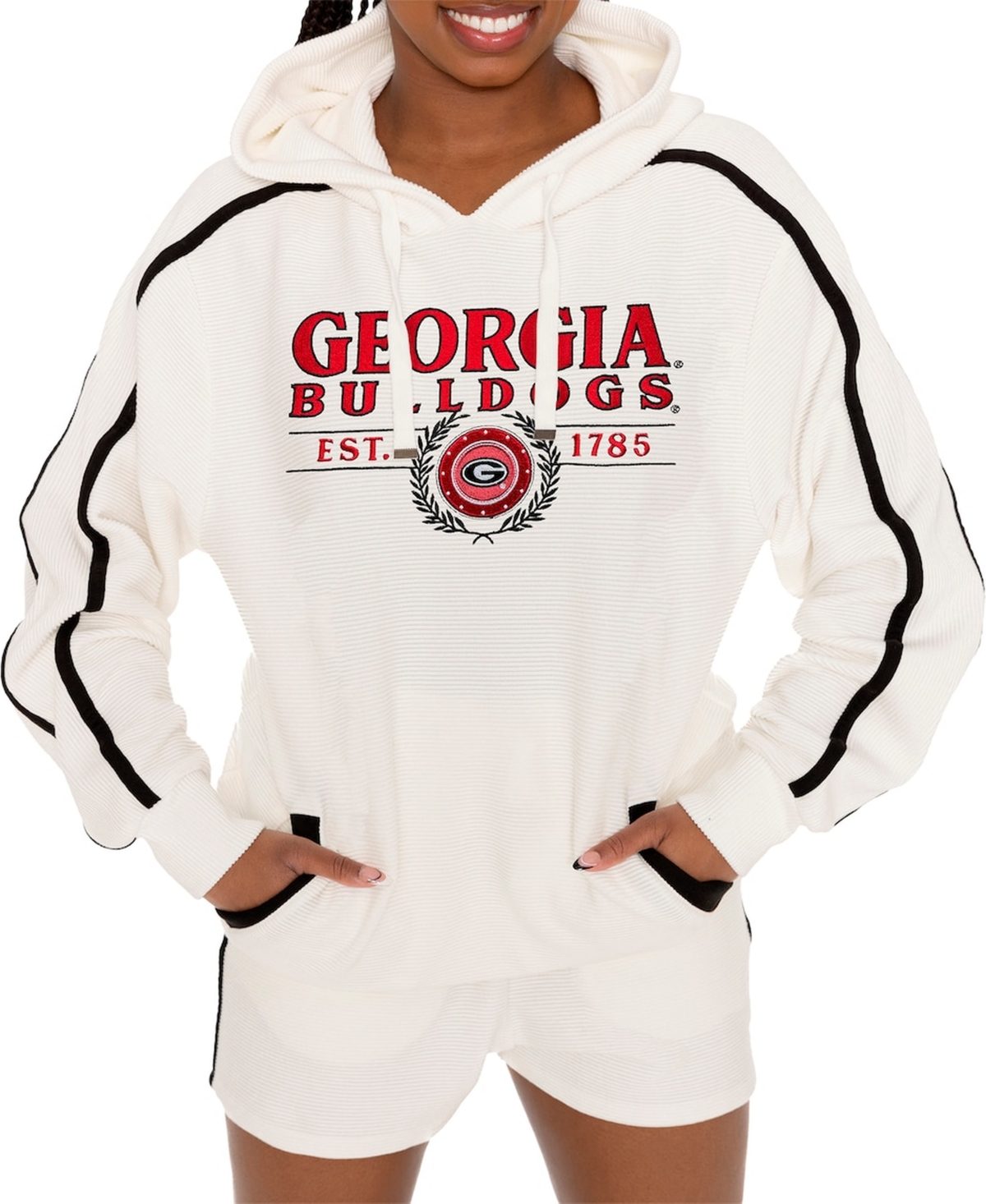 Click here for Gameday Couture Womens Cream Georgia Bulldogs Down... prices