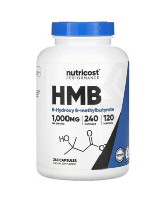 Nutricost HMB B-Hydroxy-B-methylbutyrate 1 000 mg - 240 Capsules (500 ...