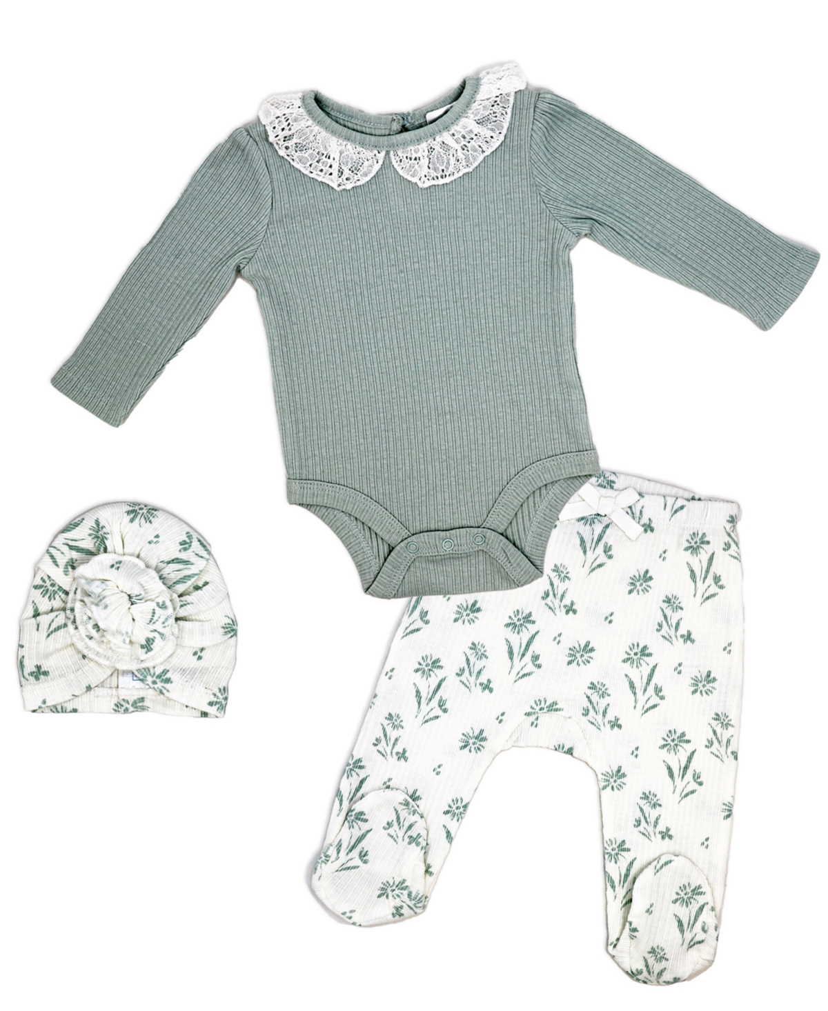Click here for Baby Mode Baby Girls Floral Take Me Home Footed La... prices