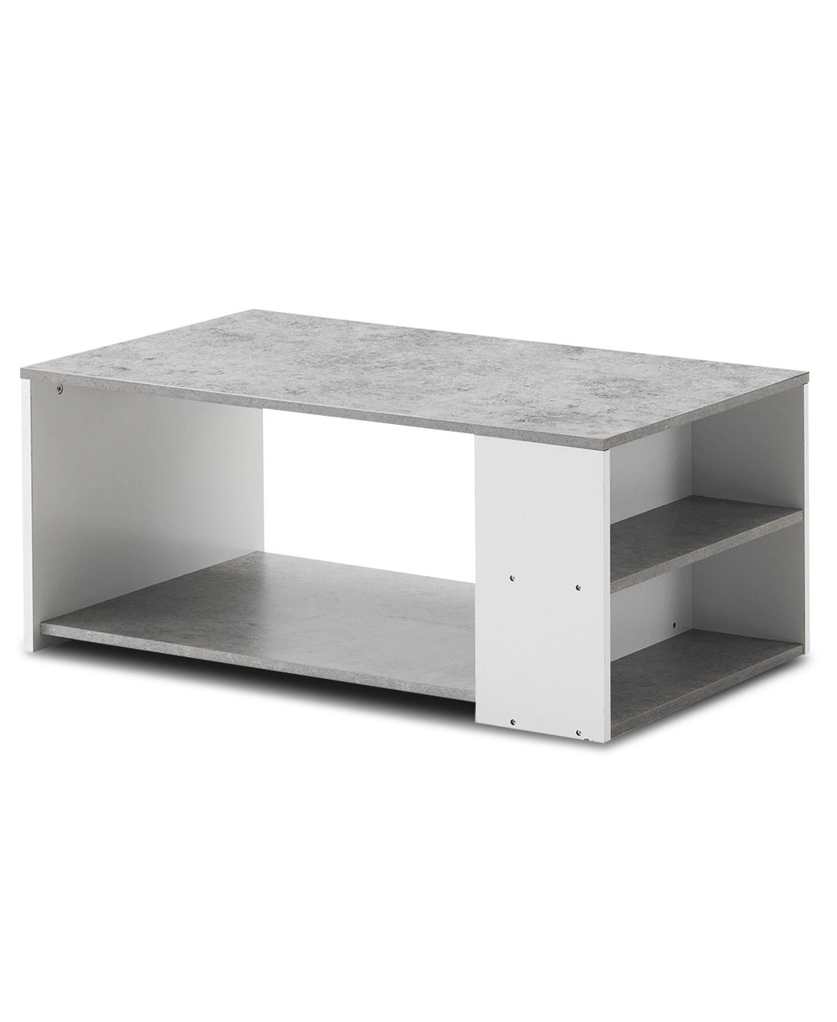 Click here for 2-Tier Coffee Table Sofa Side Table w/ 2 Storage S... prices