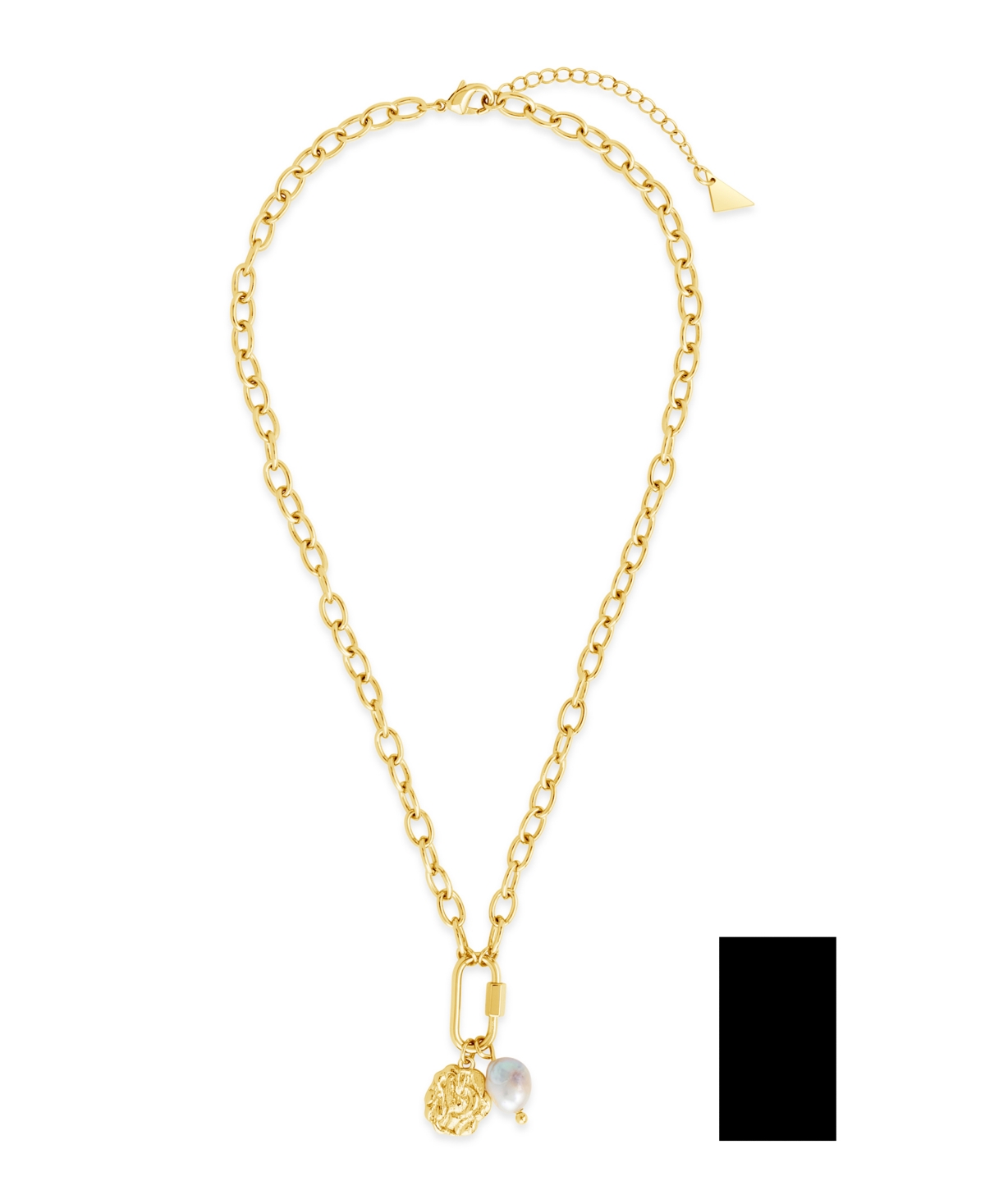 Click here for Sterling Forever Jaxie Carabiner Charm Necklace -... prices