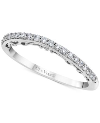 Le Vian® Vanilla Diamond Wavy Band (1/6 ct. t.w.) in 14k White Gold ...