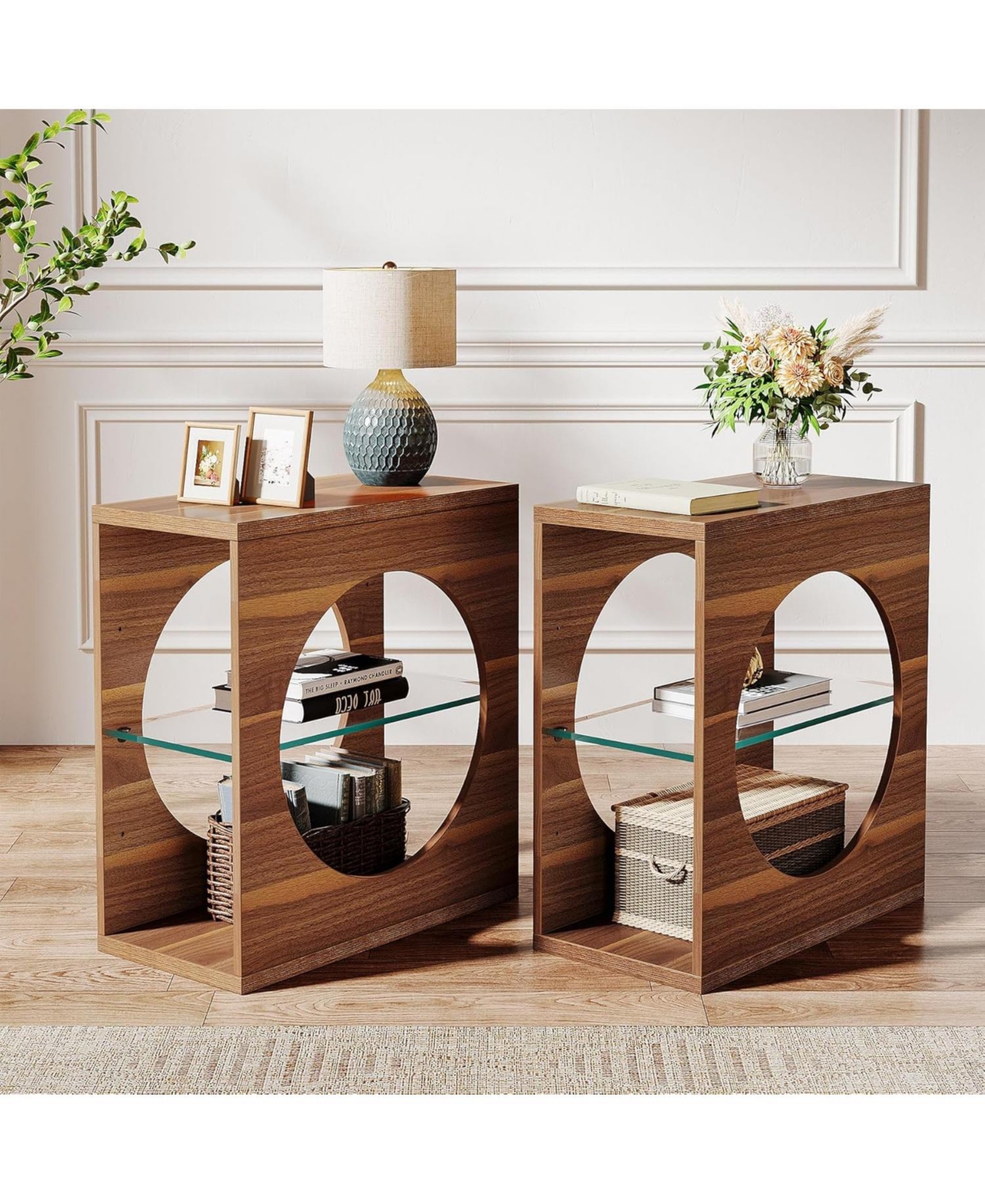 Click here for Tribesigns End Table Living Room Set of 2  3-Tier... prices