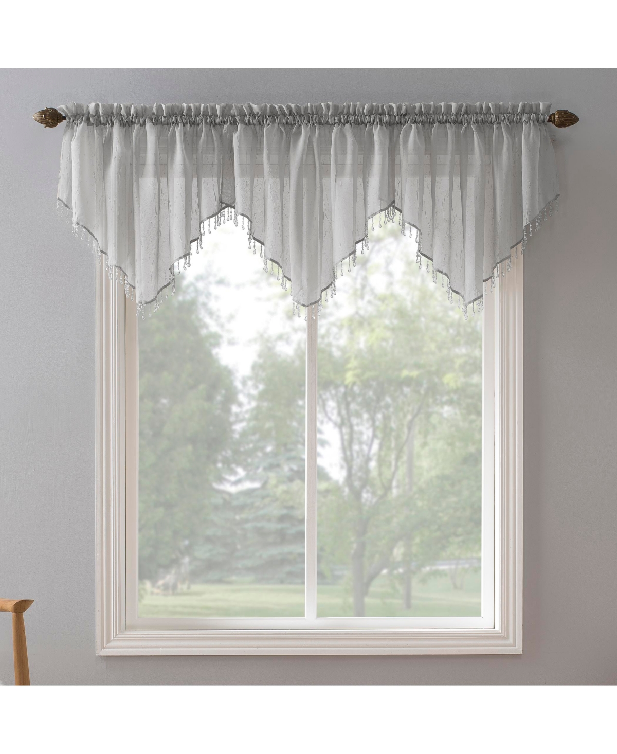 Click here for Crushed Sheer Voile Ascot Beaded Rod Pocket Curtai... prices