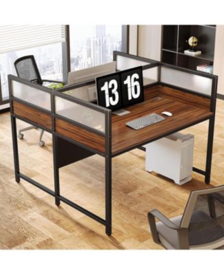 Tribesigns Double Computer Desk for 2 People, Modern Simple Dual Desk ...